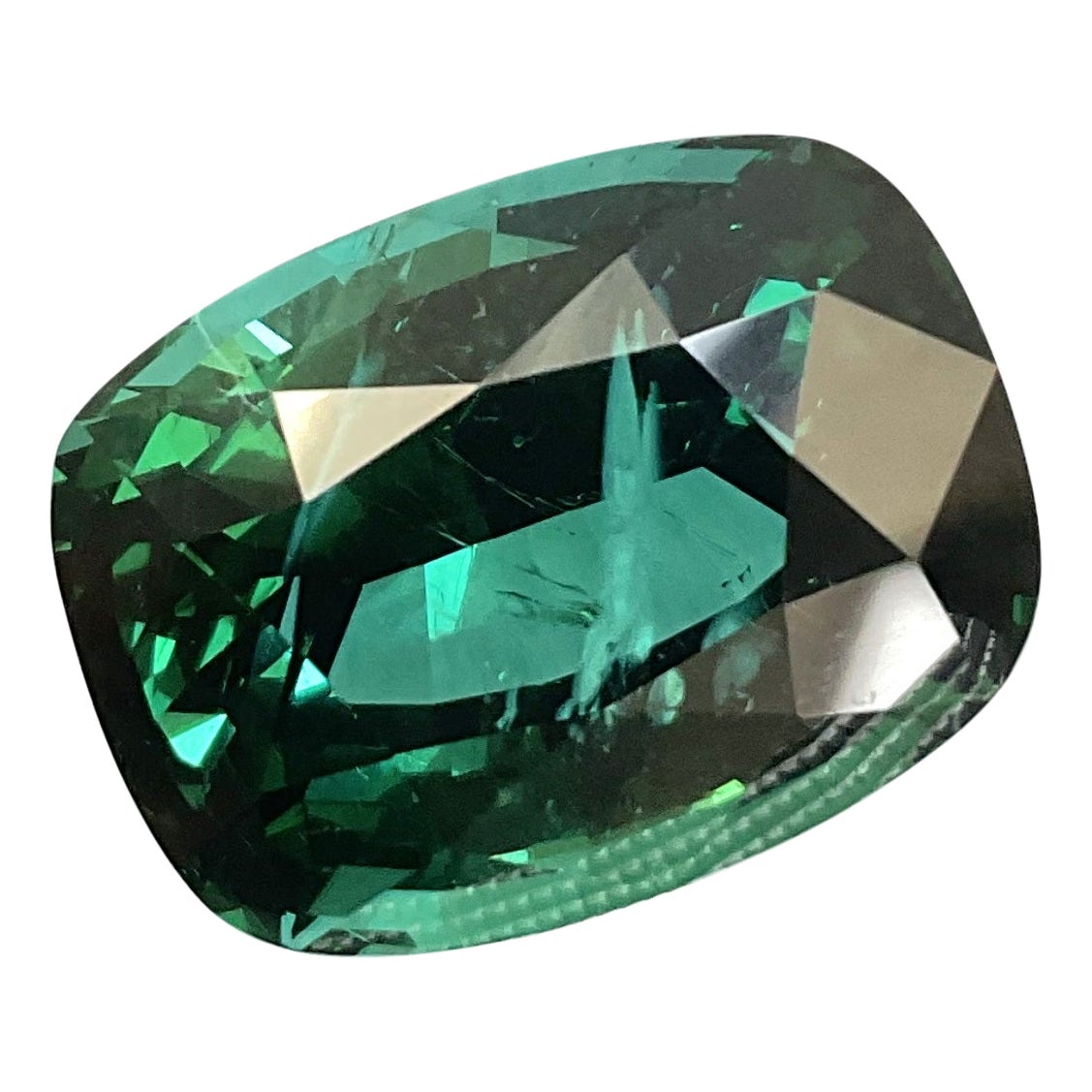 26.95 Carats Indicolite Tourmaline Cushion Faceted Cut Stone Natural ...