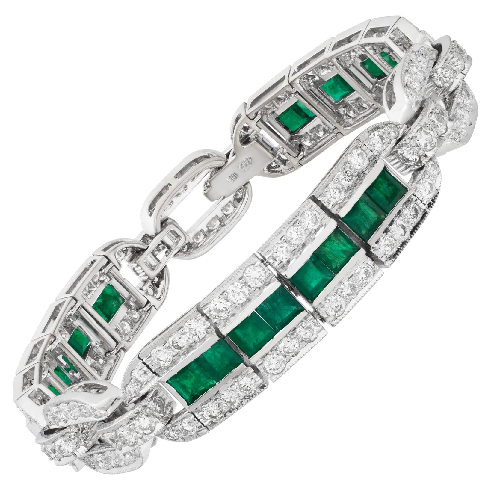 Buccellati Emerald and Diamond Bracelet in 18K Rose and Yellow Gold For ...