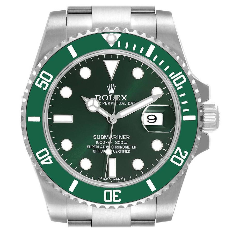 Rolex Submariner "Hulk" Watch 116610LV at 1stDibs | hulk submarine