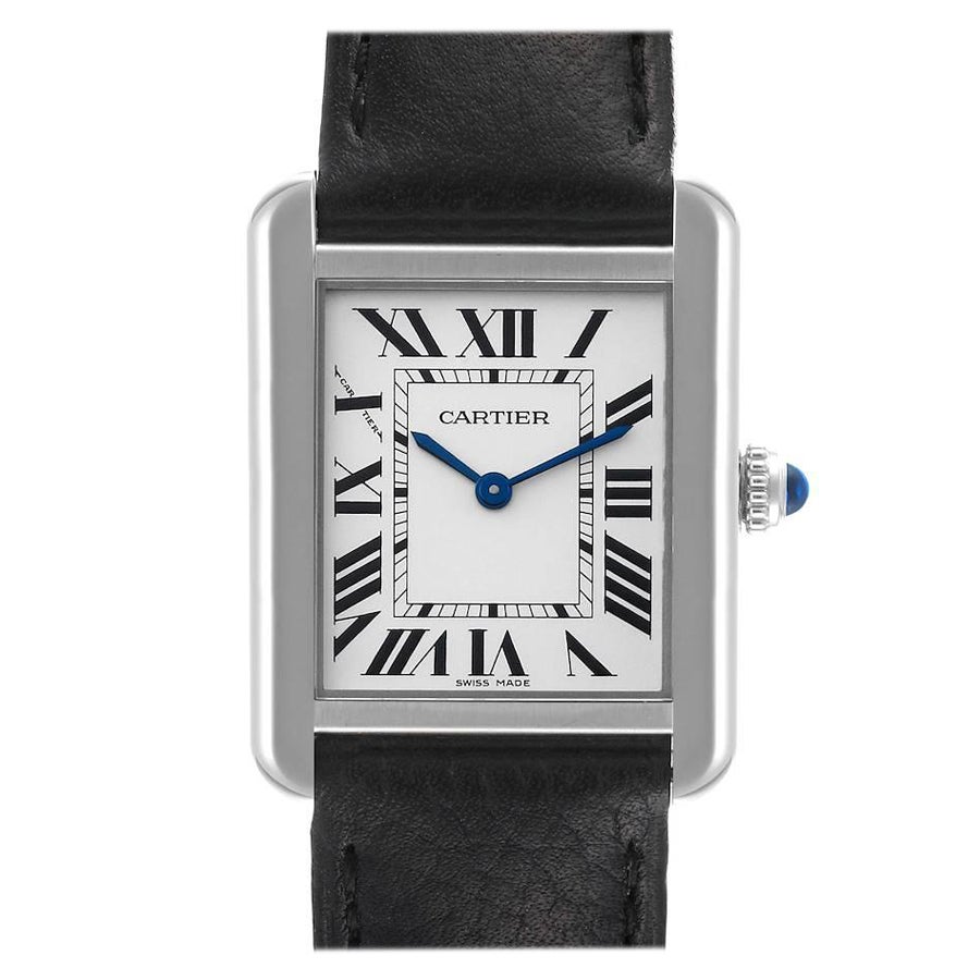 Cartier Tank Solo Yellow Gold Steel Ladies Watch W1018755 Box Papers ...