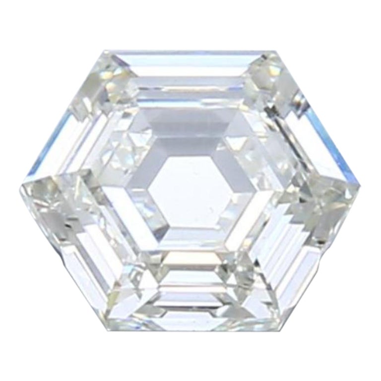 GIA Certified 1.02 Carat White Hexagonal Step Cut Loose Natural Diamond ...