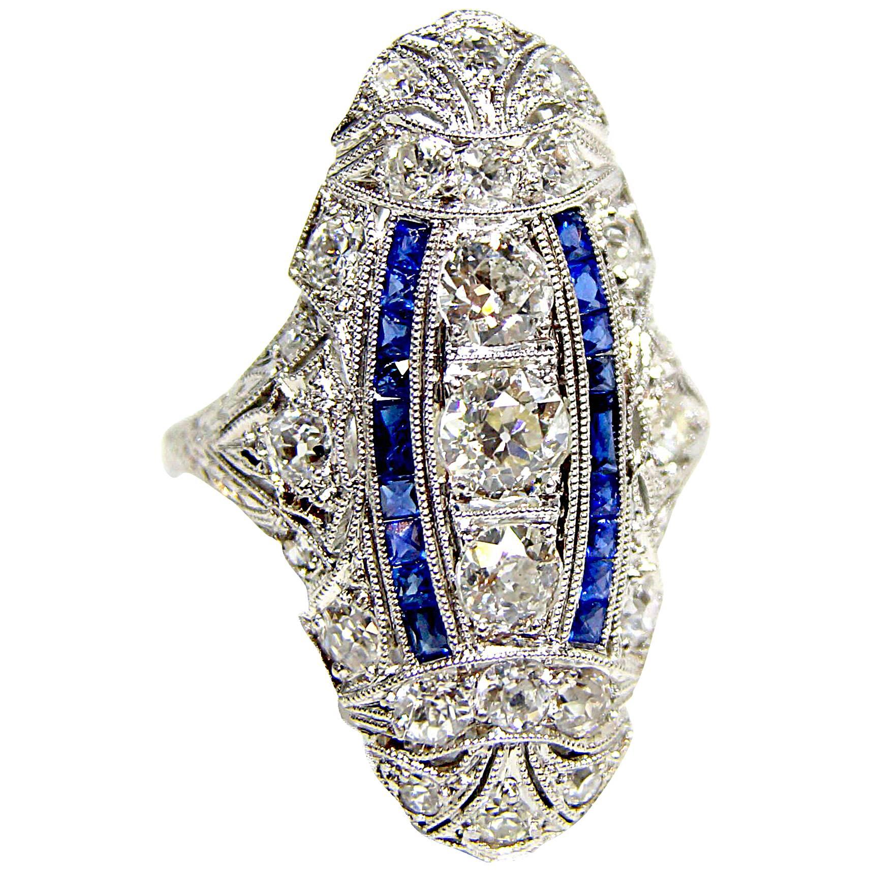 Art Deco Dinner Ring For Sale at 1stDibs