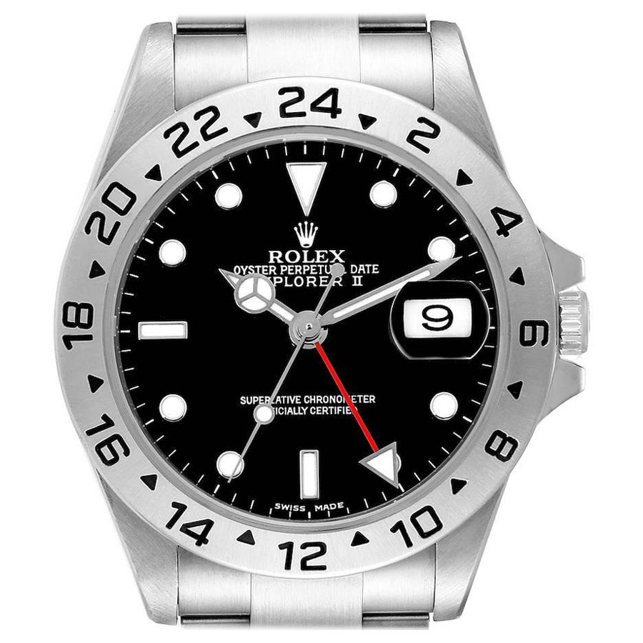 Rolex Explorer II Black Dial Automatic Steel Mens Watch 16570 For Sale ...