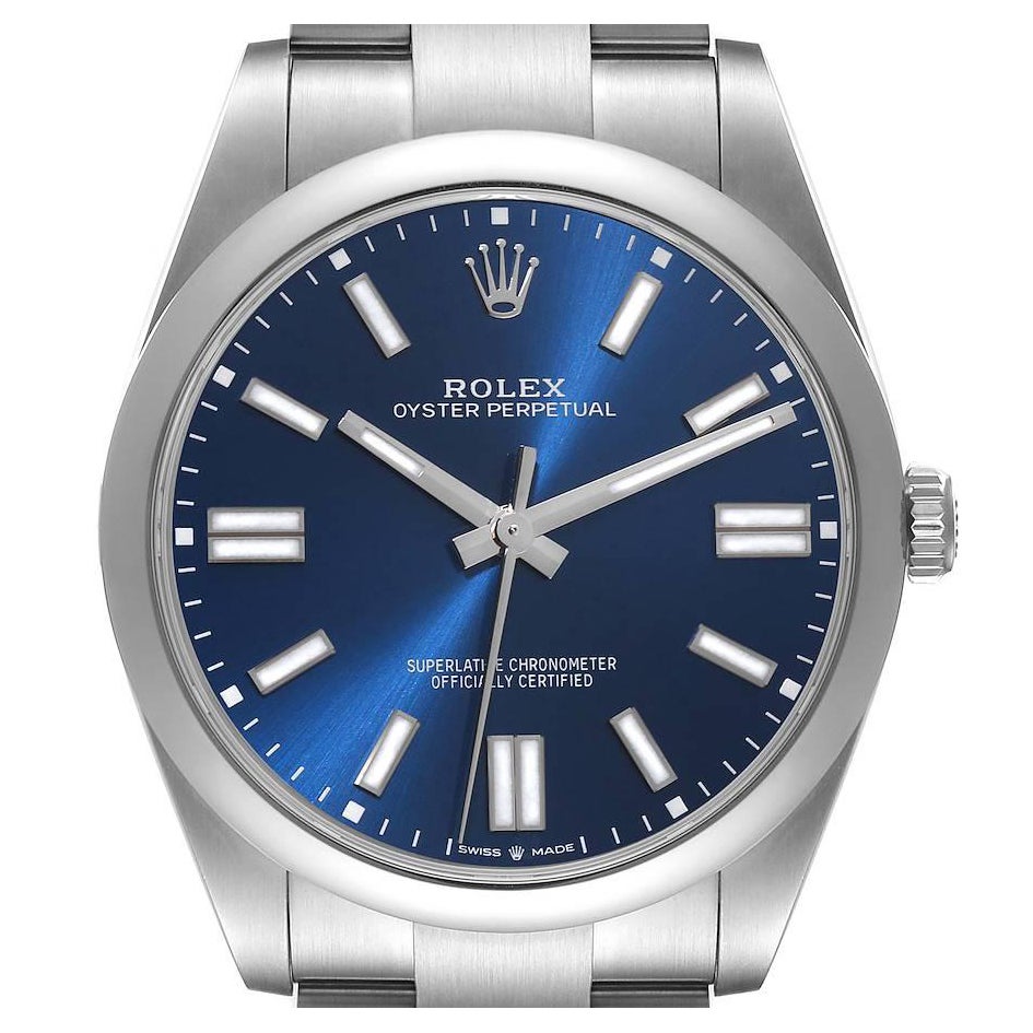 Rolex Oyster Perpetual Steel Tiffany Blue Dial Automatic Men's Watch ...