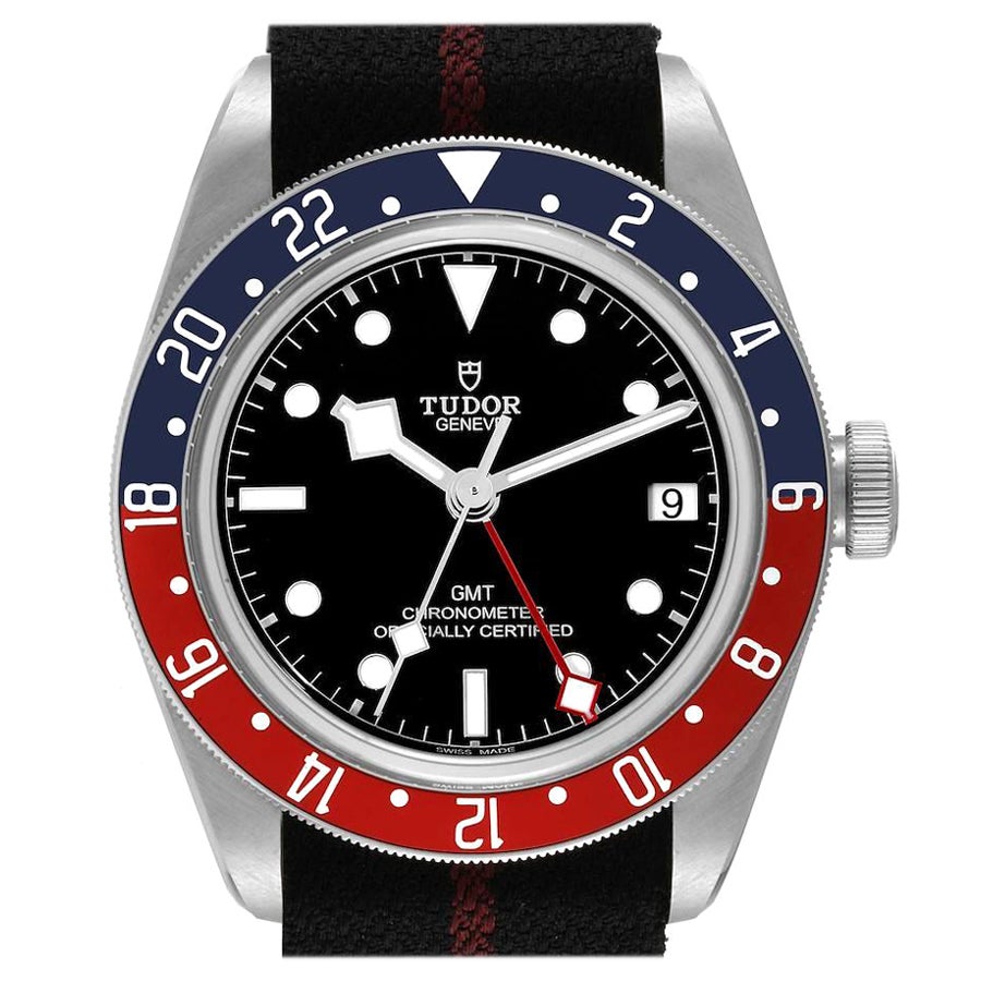 Tudor Heritage Black Bay GMT Pepsi Bezel Mens Watch 79830RB Box Card ...