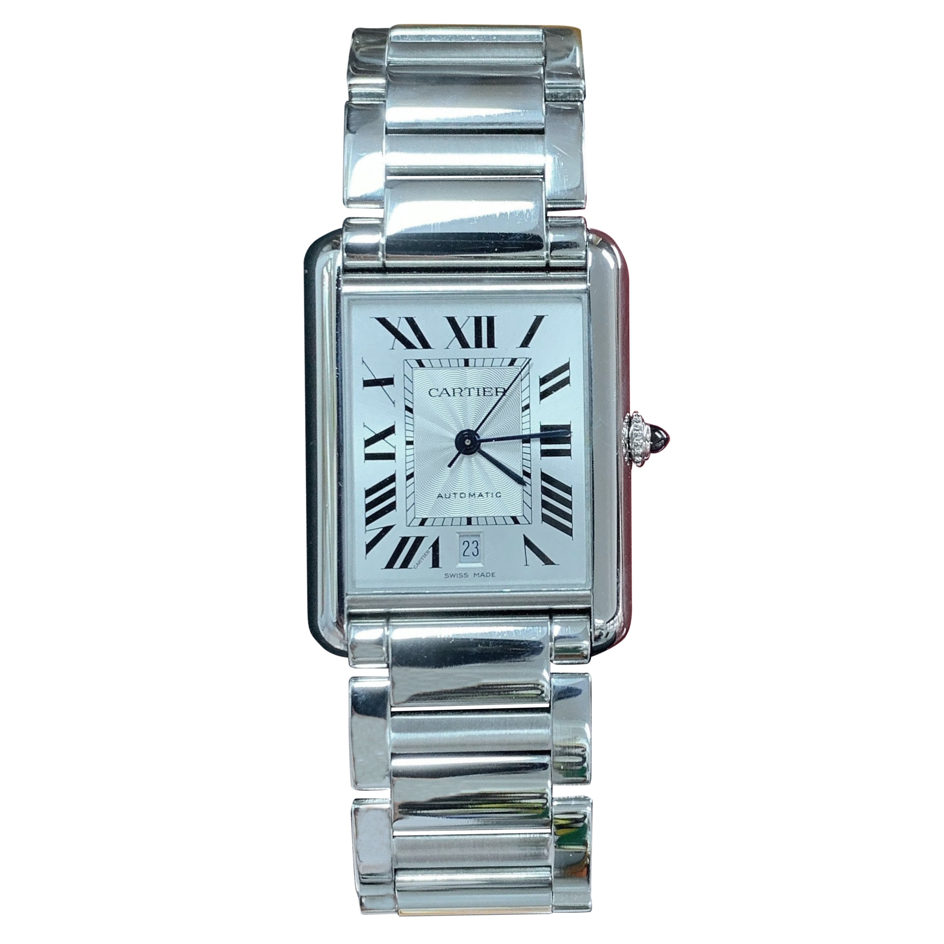 Cartier Tank Americaine Automatic Ref 1740 XL Version Wristwatch. Year ...