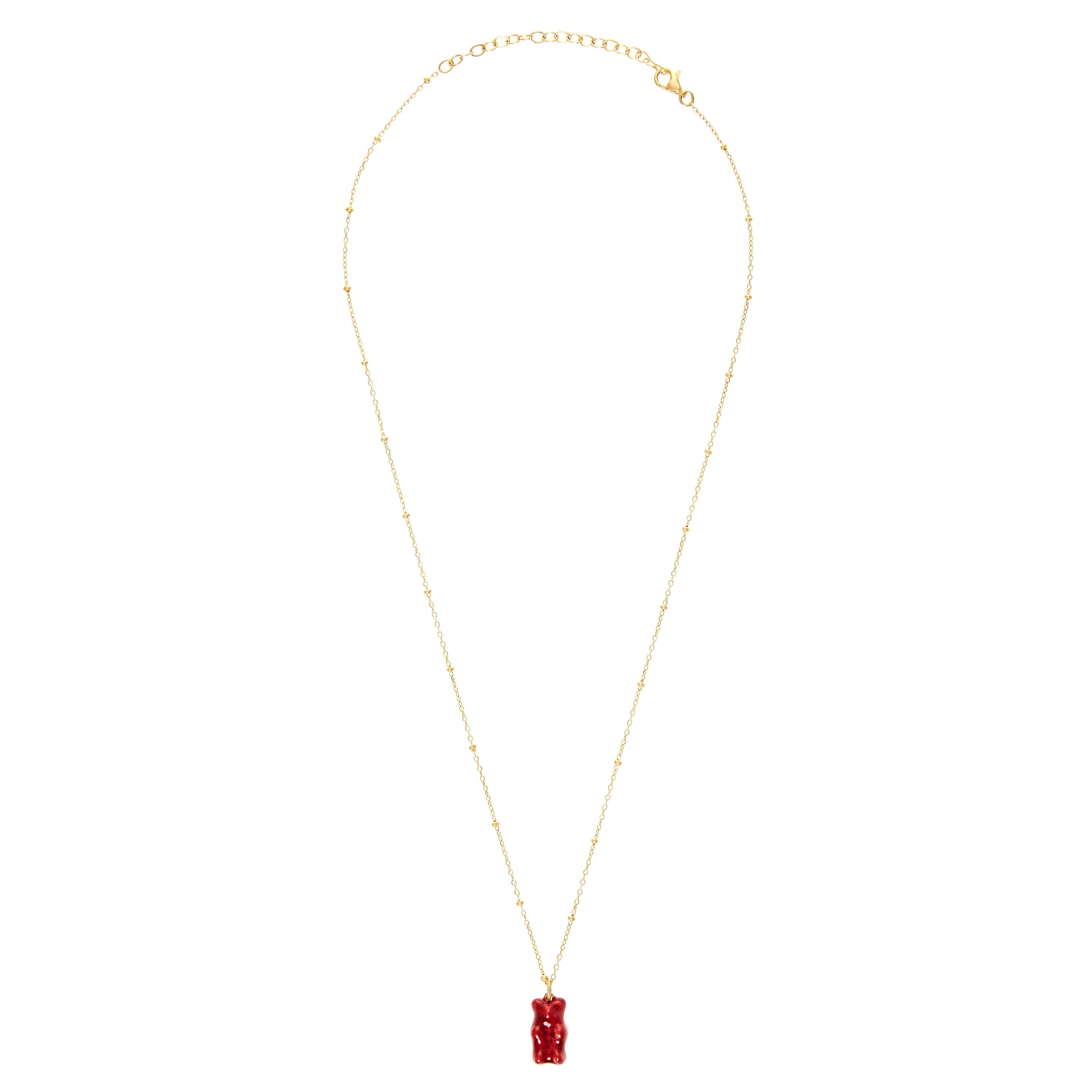 Pendant for Kids, Young Gummy Bear Watermelon Silver Gold-Plated Greek ...