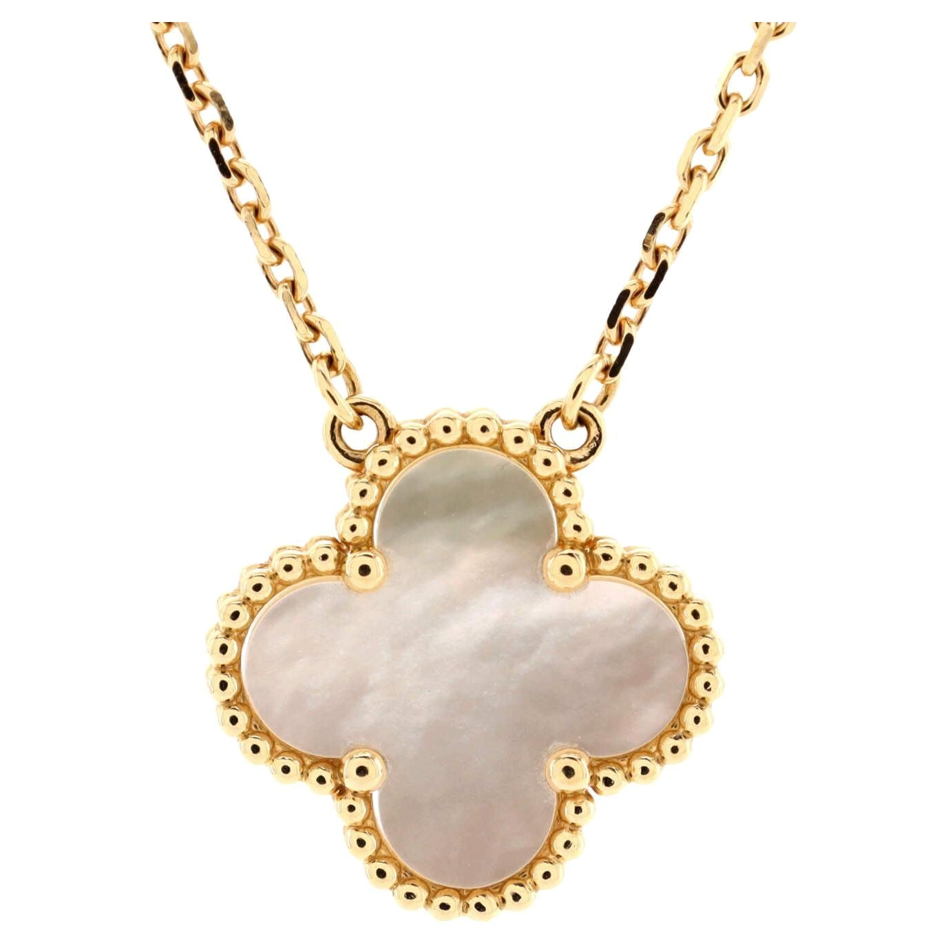 Van Cleef and Arpels Vintage Alhambra Pendant Necklace 18k Rose Gold at ...
