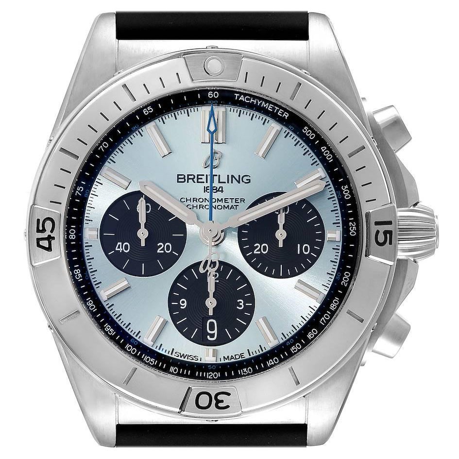 Breitling Chronomat B01 42 Blue Dial Steel Mens Watch AB0134 For Sale ...