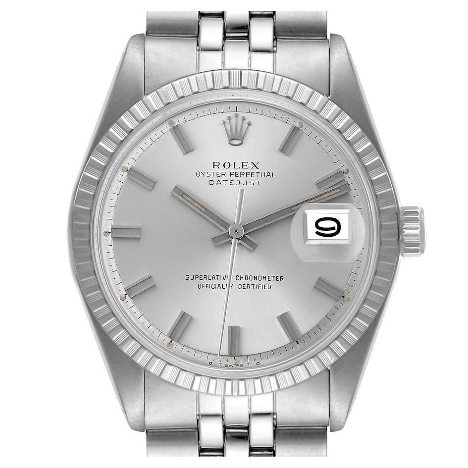 Rolex Datejust Steel White Gold Silver Sigma Dial Vintage Mens Watch ...