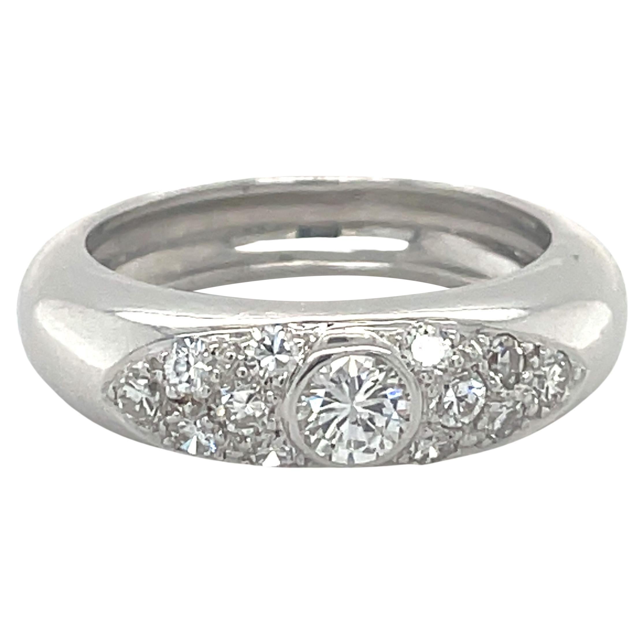 Engagement Diamond Ring, 0.50 Carat Round Natural Diamond, Solid 18k ...