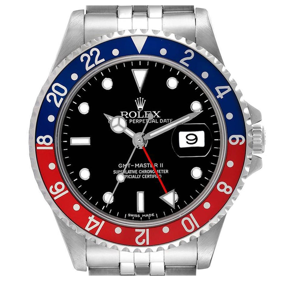 Rolex GMT Master II Blue Red Pepsi Error Dial Mens Watch 16710 Box ...