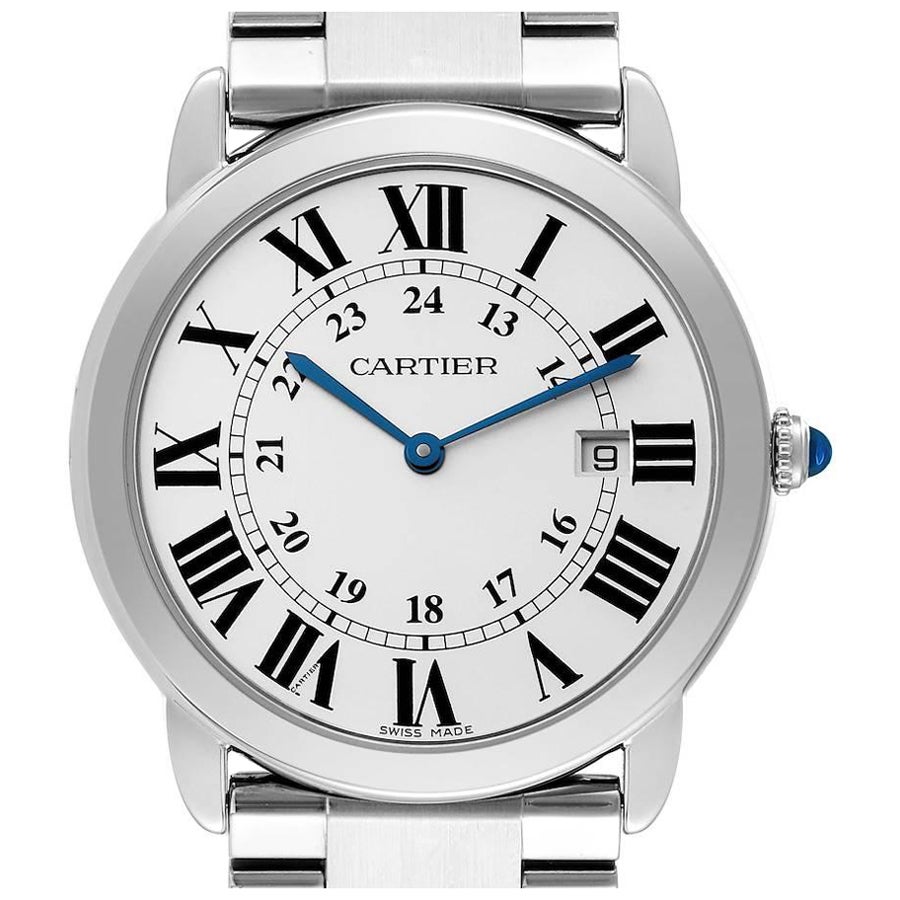 Cartier Ronde Solo Large 36mm Stainless Steel Mens Watch W6701005 For ...