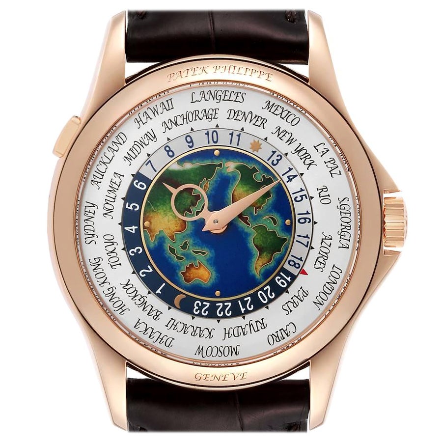 Patek Philippe World Time Complications Rose Gold Earth Dial Mens Watch ...