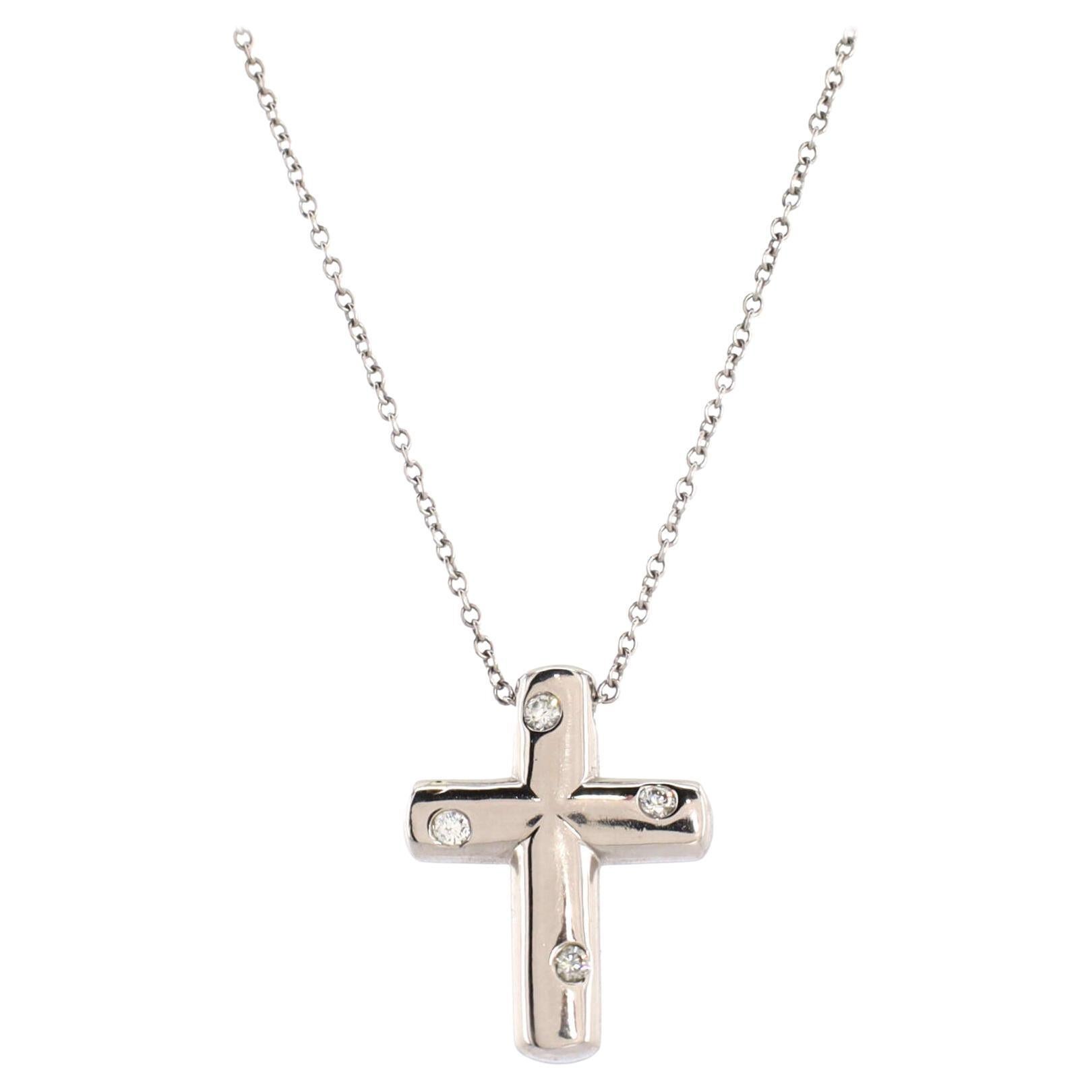 Tiffany and Co. Cruciform Cross Pendant Necklace 18K Yellow Gold and ...