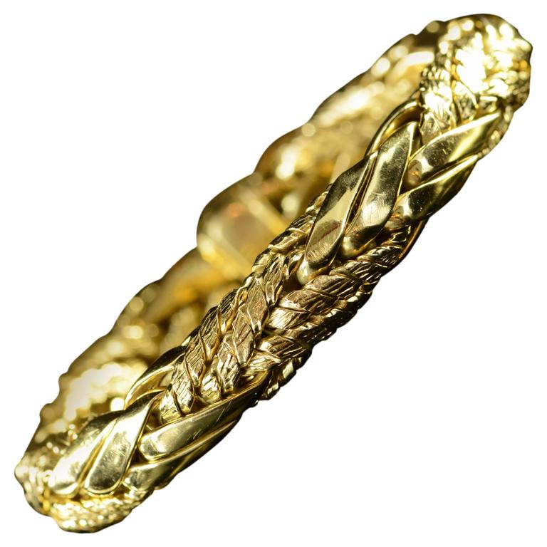 Neiman Marcus Heavy Braided Link Bracelet at 1stDibs