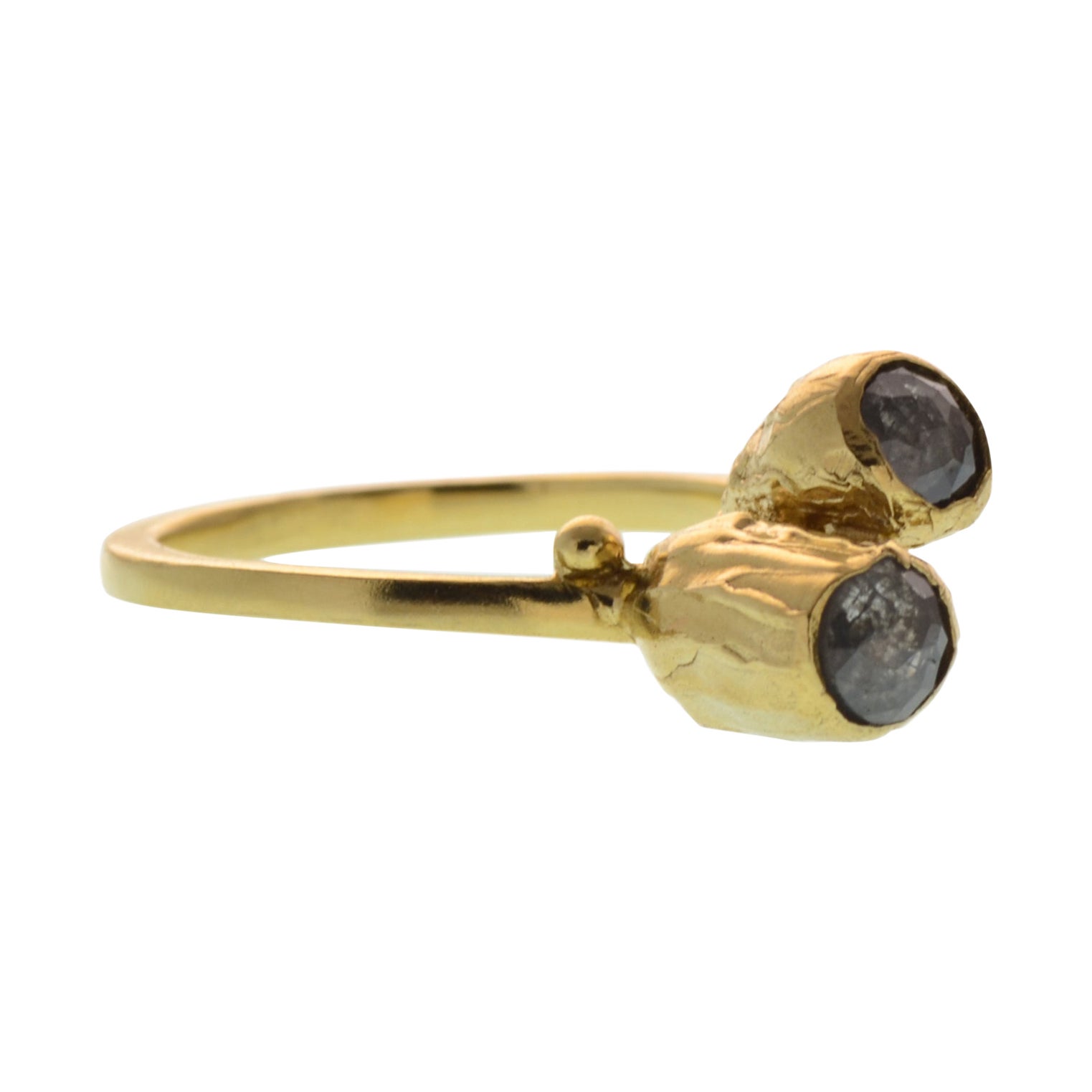 Susan Crow Studio Gold and Diamonds Flora Pod Ring For Sale at 1stDibs