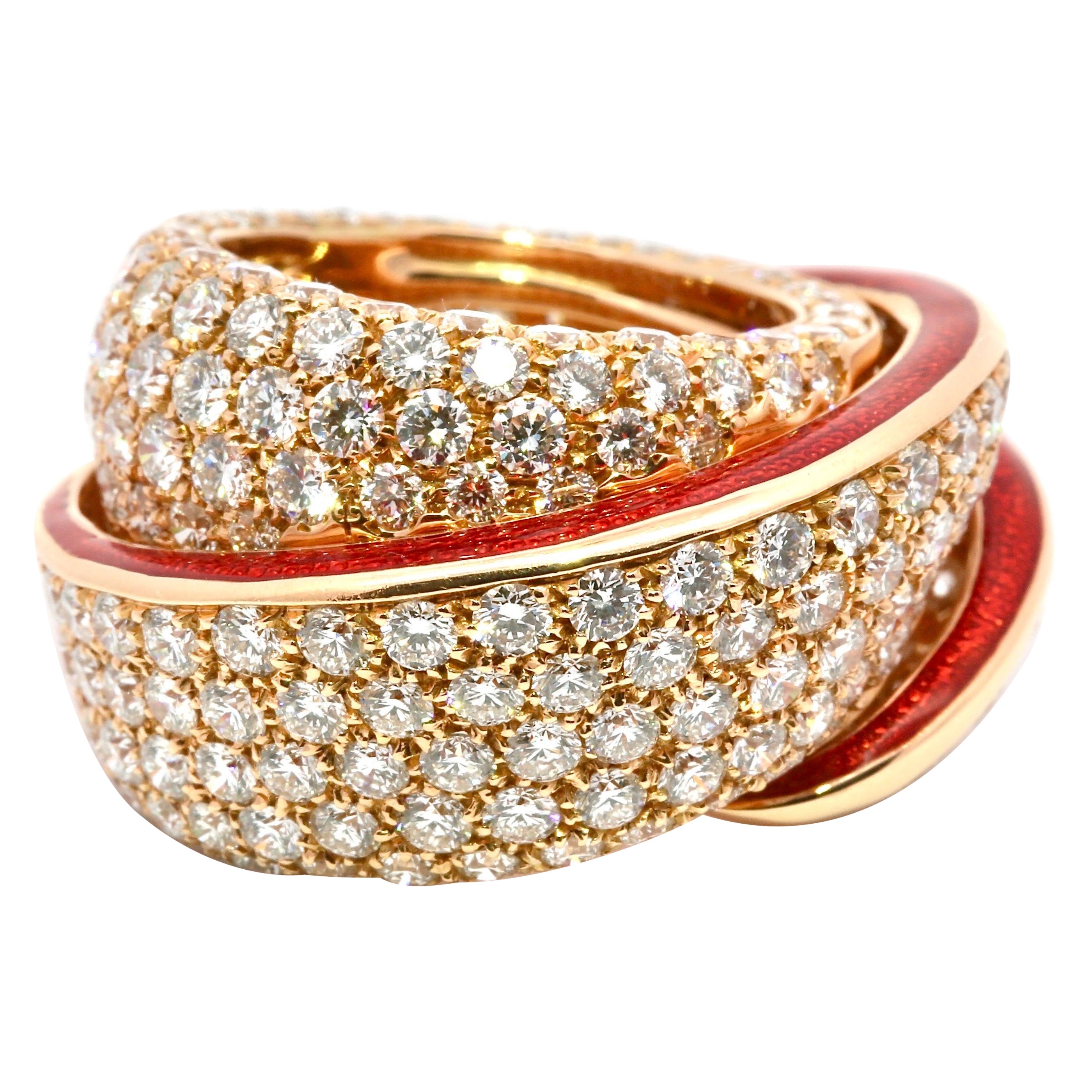 Exceptional Italian made diamond Ring For Sale at 1stDibs