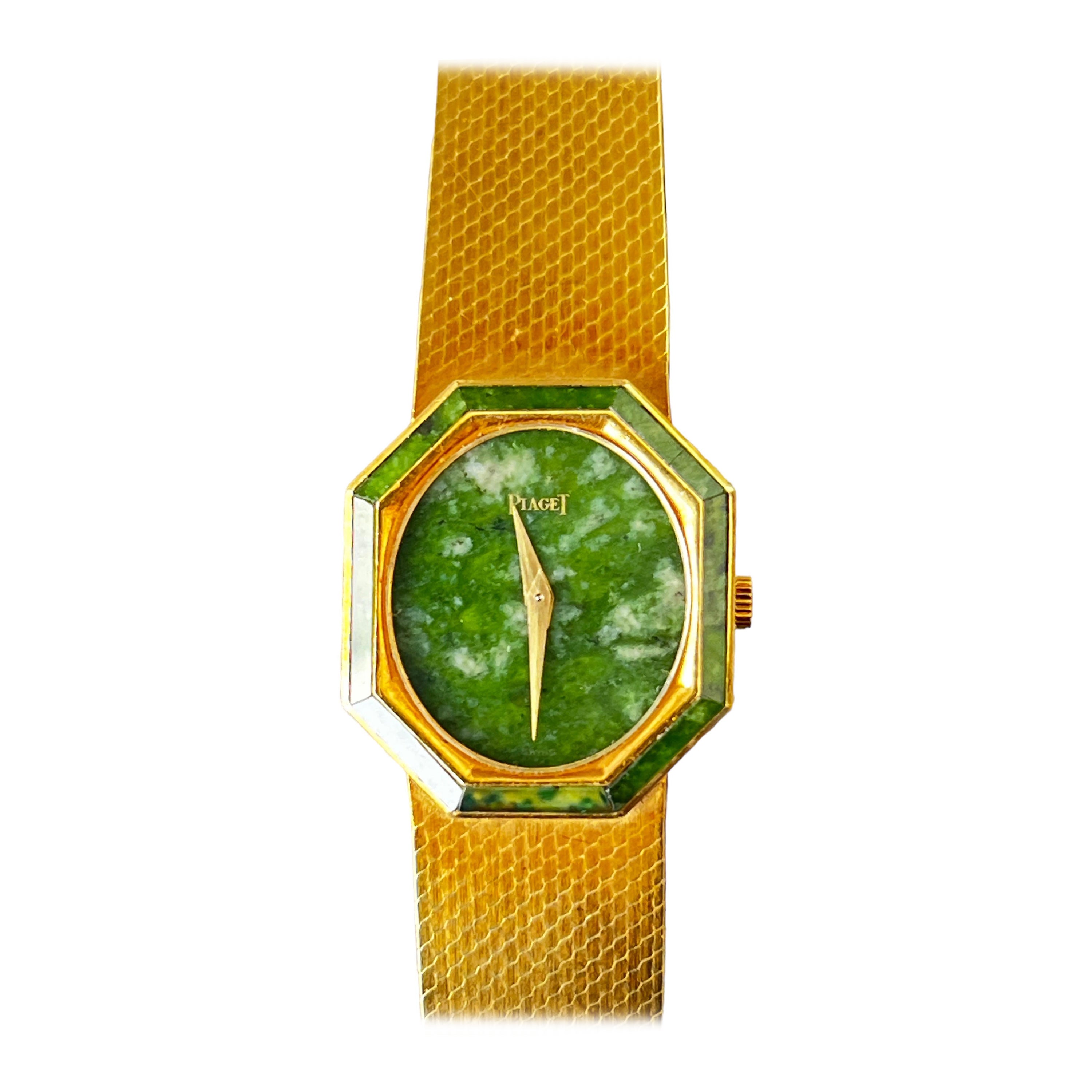 Fabulous Piaget Jade Dial Reference 9341 18K Yellow Gold at 1stDibs ...