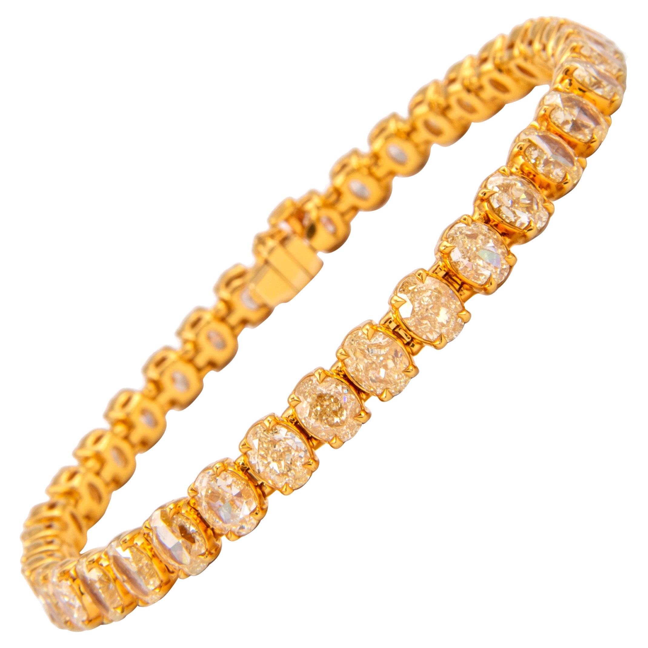 Alexander All GIA 18.99ct Multi Fancy Deep-Fancy Color Diamond Bracelet ...