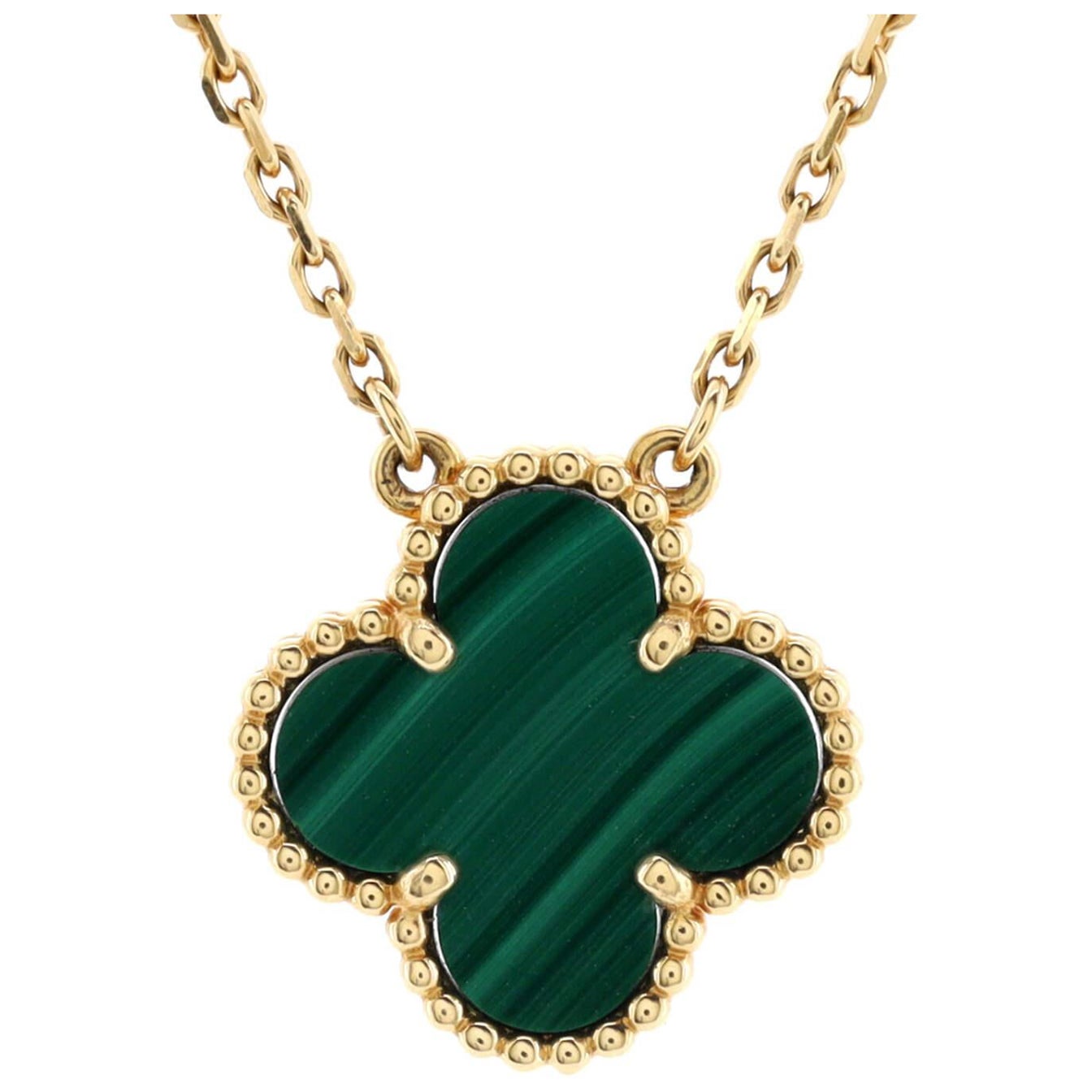 Van Cleef and Arpels Vintage Alhambra Pendant Necklace 18K Yellow Gold ...