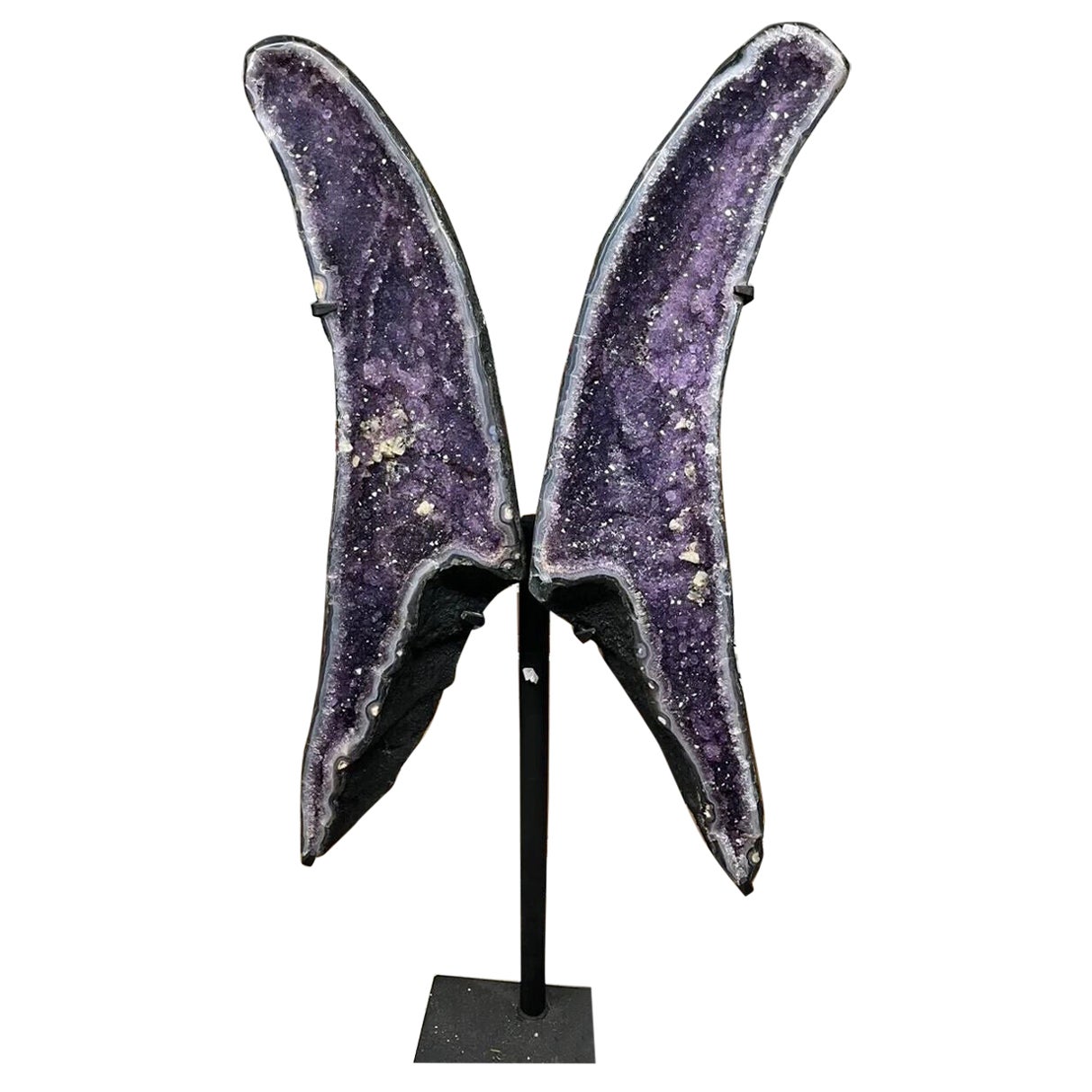 5.3ft! Giant AMETHYST Butterfly/ Angel Wings Natural Crystal Geode For ...