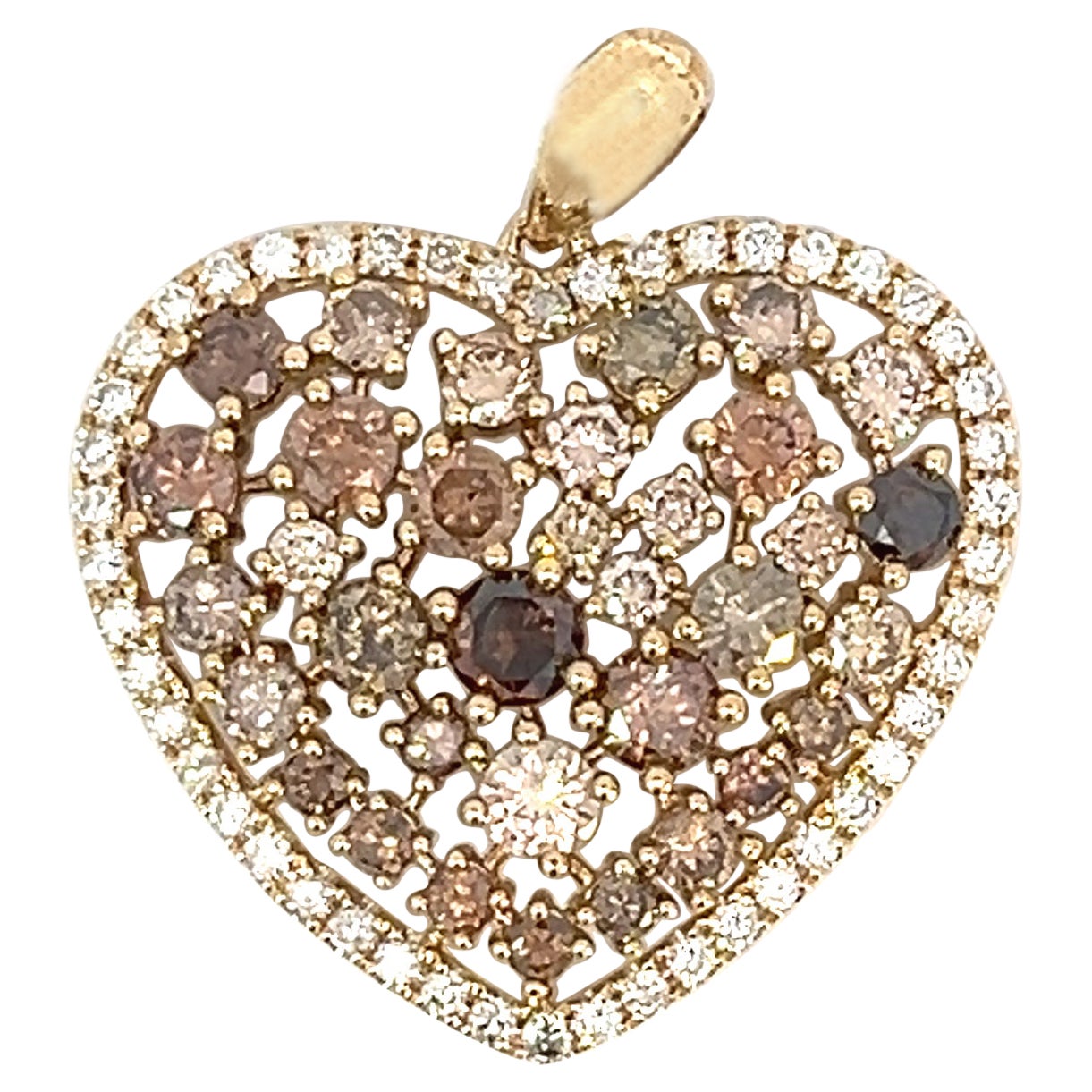 2.00 Carat IGI Heart Shape Diamond Necklace Fancy Pendant VS1 Clarity G ...