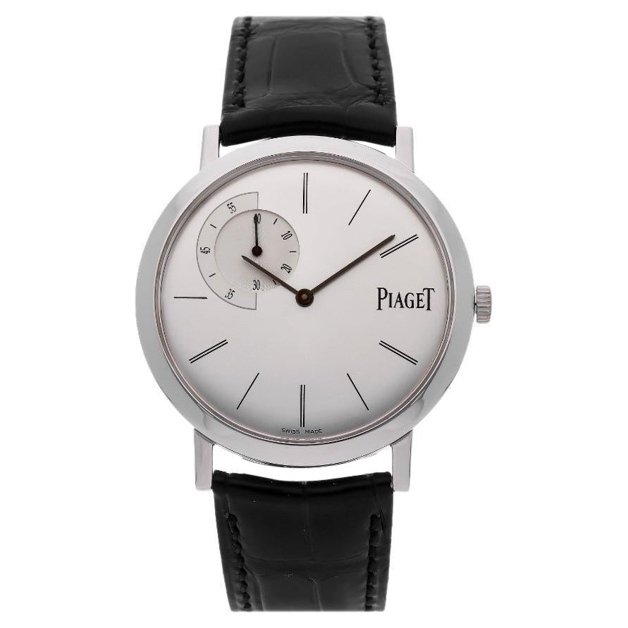 Piaget 18 Karat White Gold Black Arabic Dial Altiplano Square, circa ...