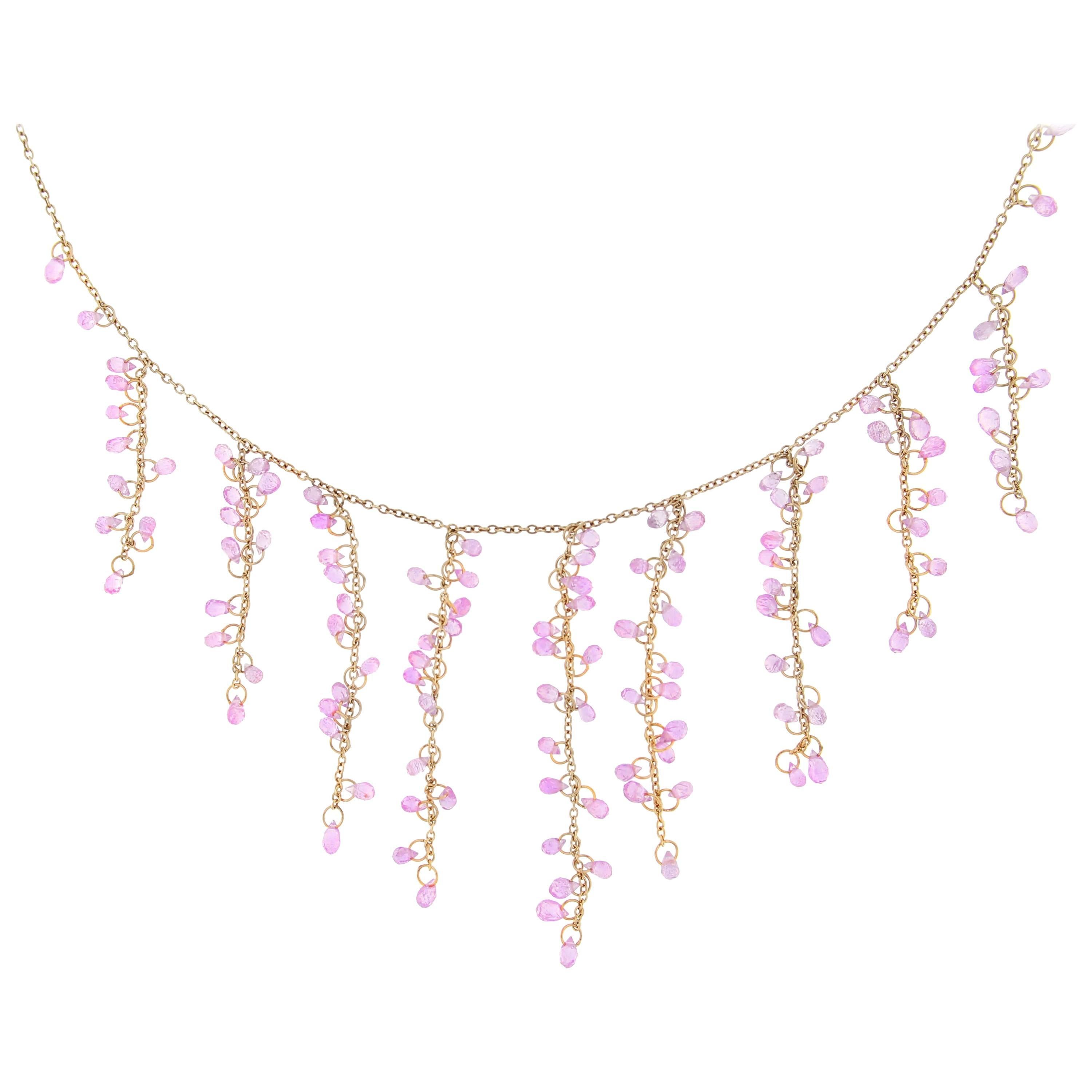 Impressive Large Pink Sapphire and Diamond Dangling Earrings at 1stDibs