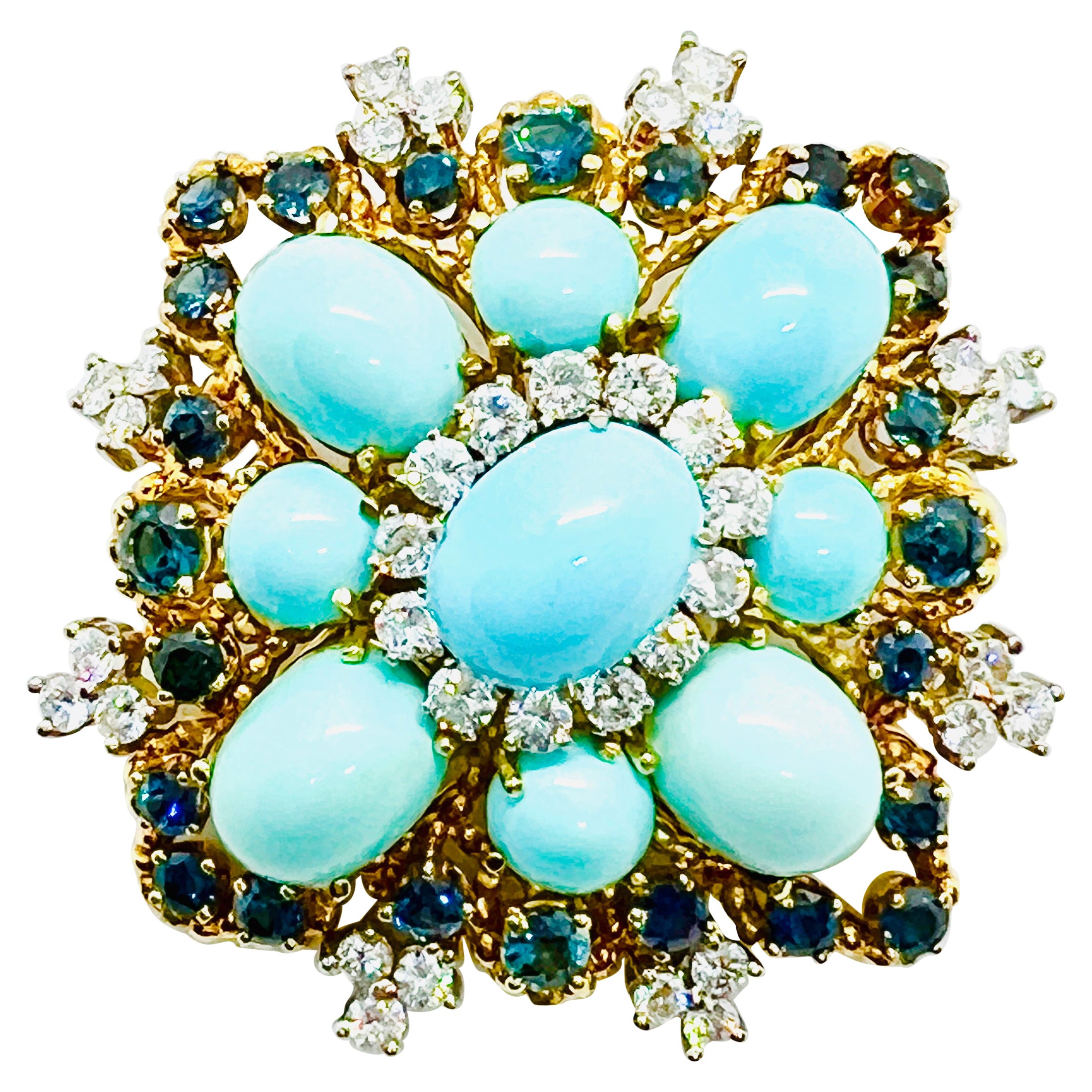 1970s Peter Lindeman 18 Karat Yellow Gold and Diamond Pied Piper Brooch ...