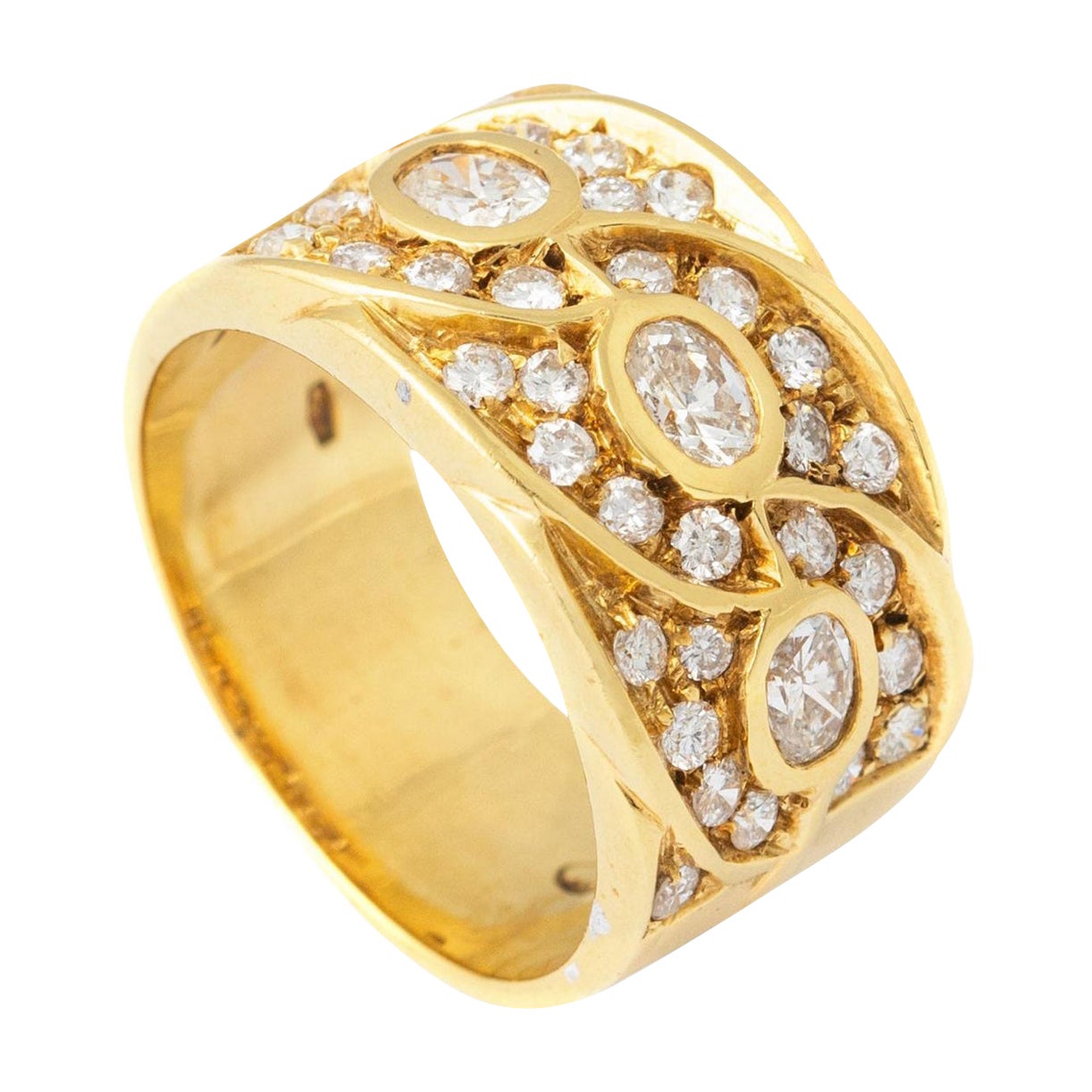 18K Yellow Gold Yellow Diamond Ring For Sale at 1stDibs