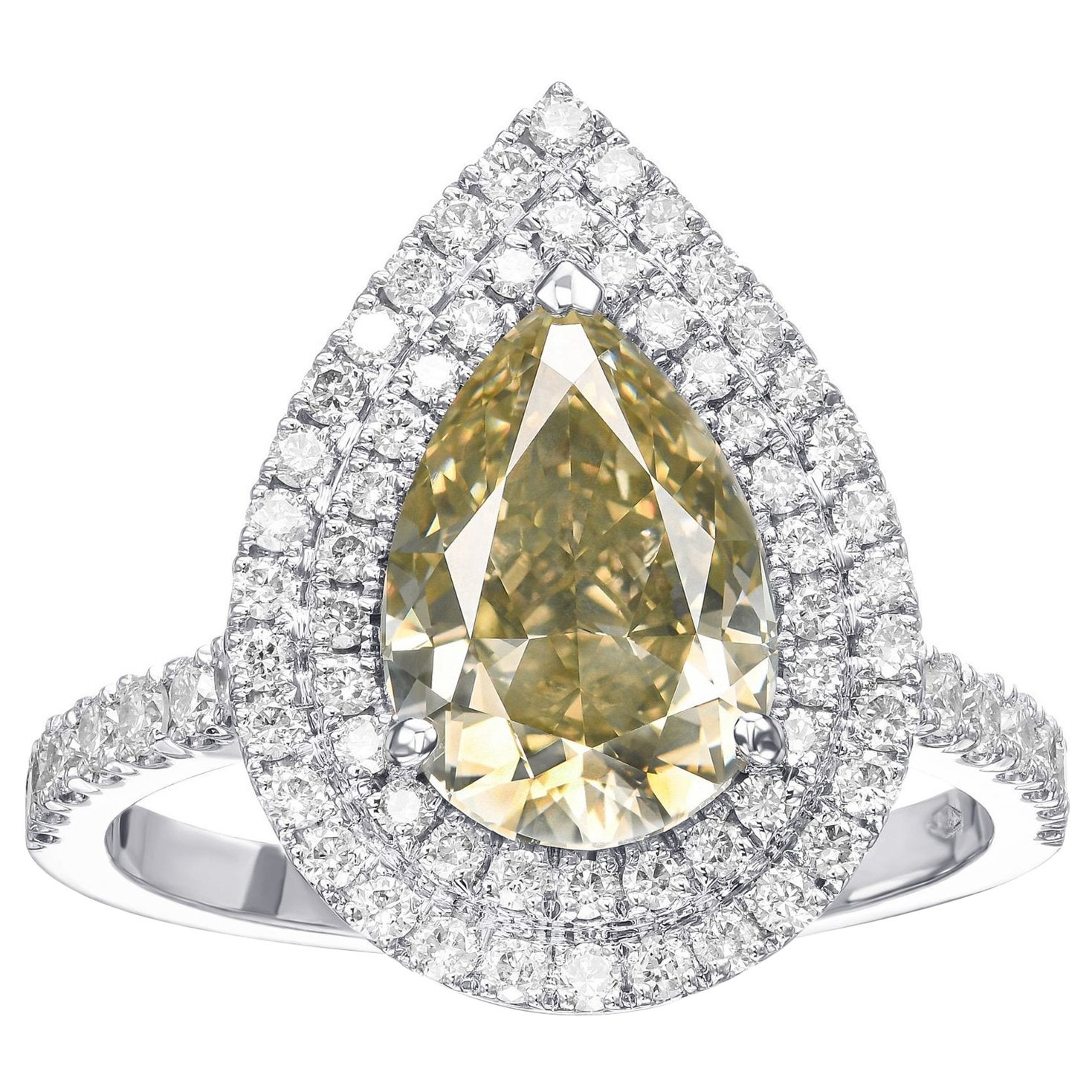 Double Pear Diamond Ring - 166 For Sale on 1stDibs | two pear diamond ...