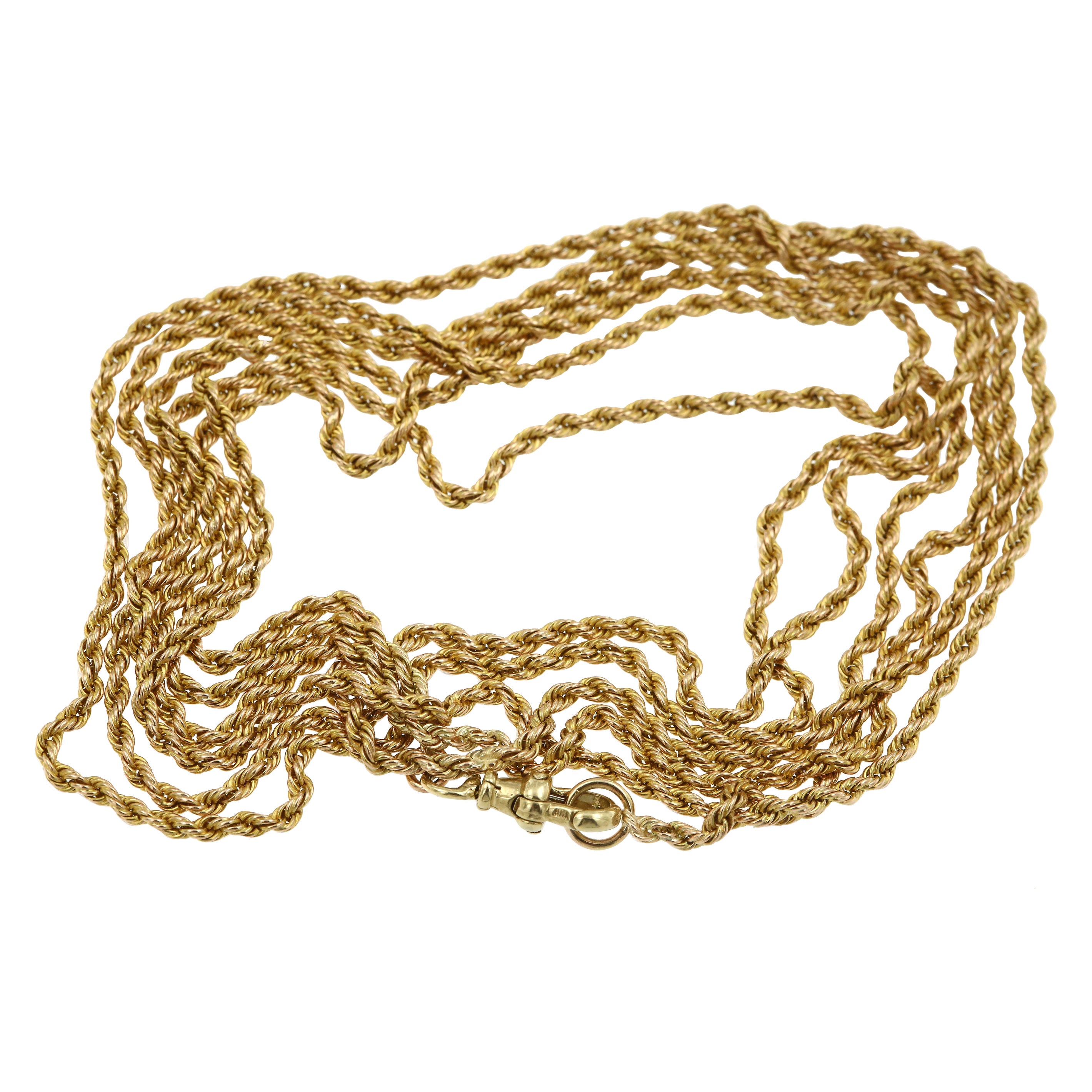 Antique Rope style Guard Chain Circa 1900 For Sale at 1stDibs