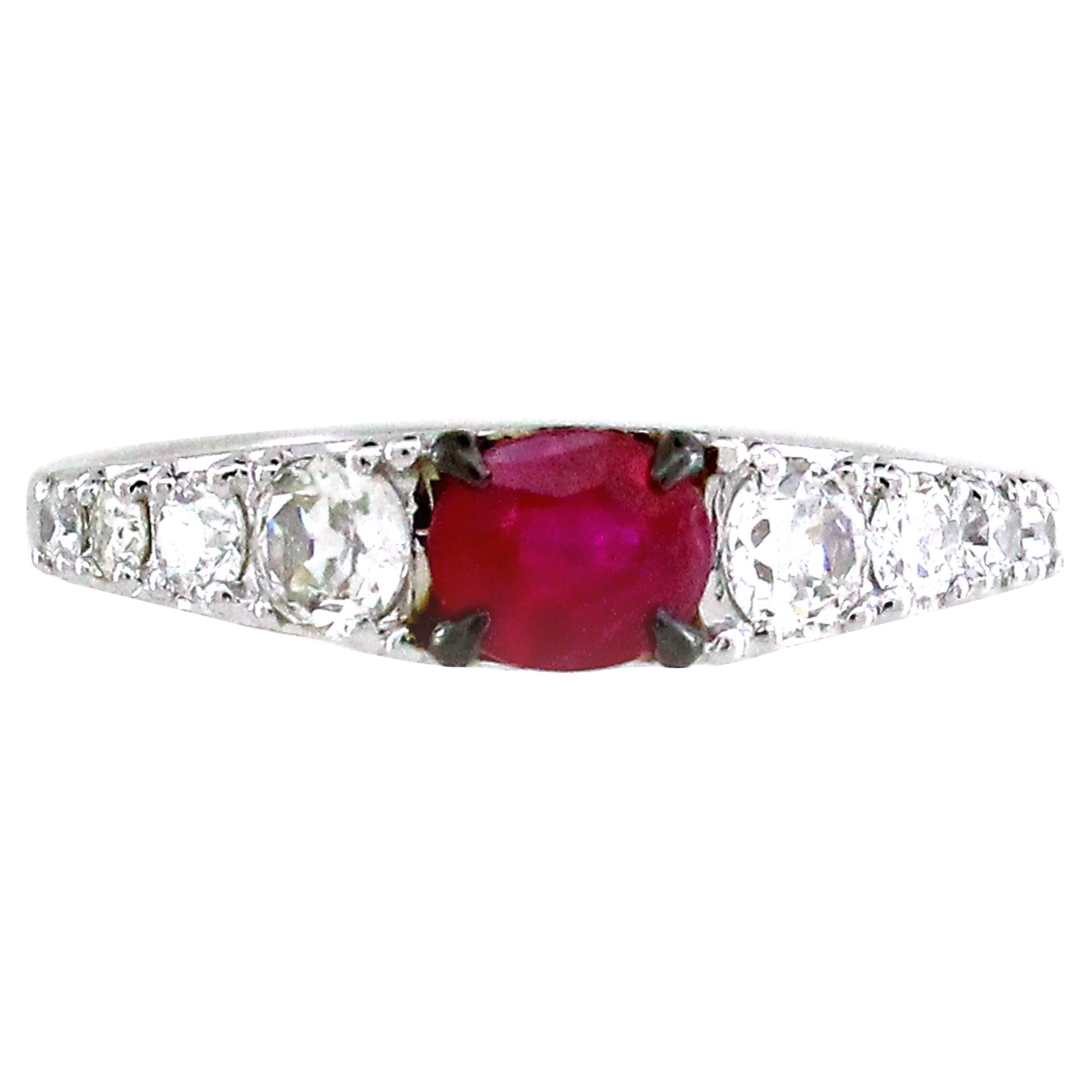 0.67 Carats Ruby Ring For Sale at 1stDibs