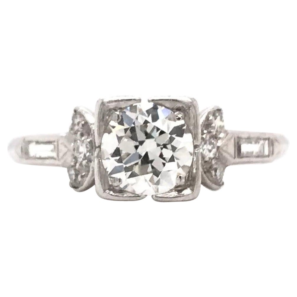 Modern 0.75 Carat Emerald-Cut Diamond Platinum Ring at 1stDibs | .75 ...