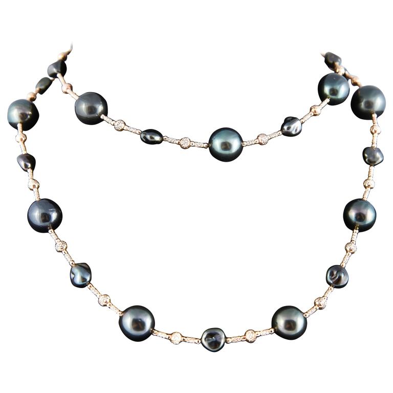 Rose Gold Multi-Styled Opera Necklace For Sale at 1stDibs