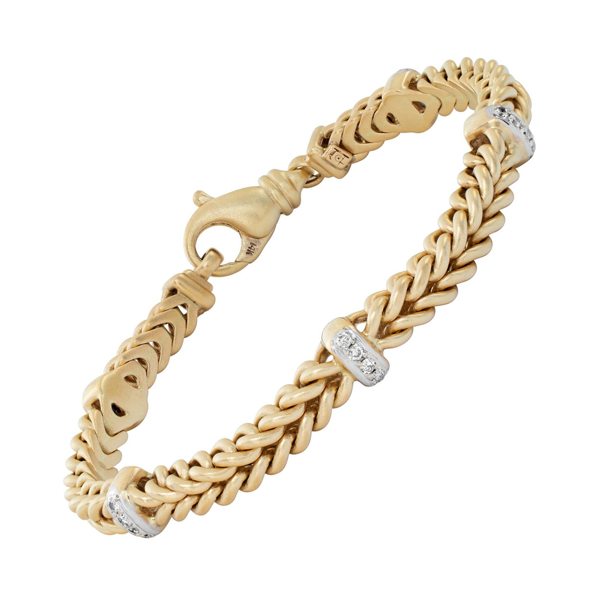 David Yurman SS and 18 Karat Yellow Gold Double Row Bracelet with ...