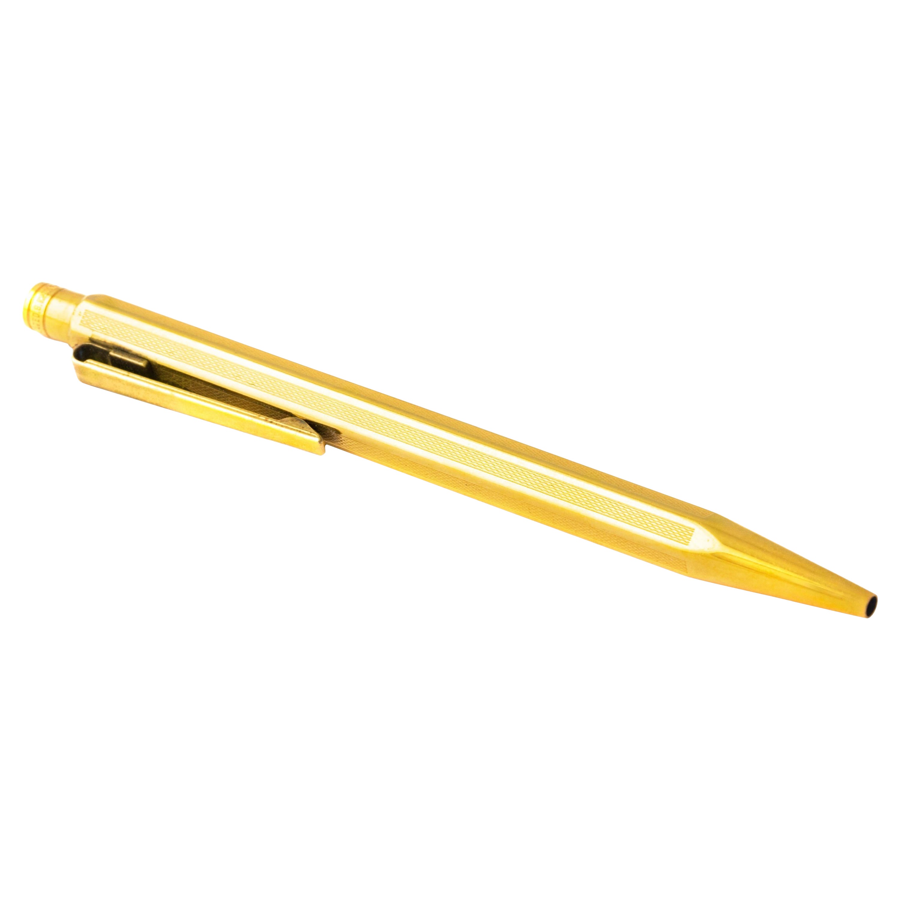 Must De Cartier Gold Writing instruments Ballpoint Pen and Mechanical ...
