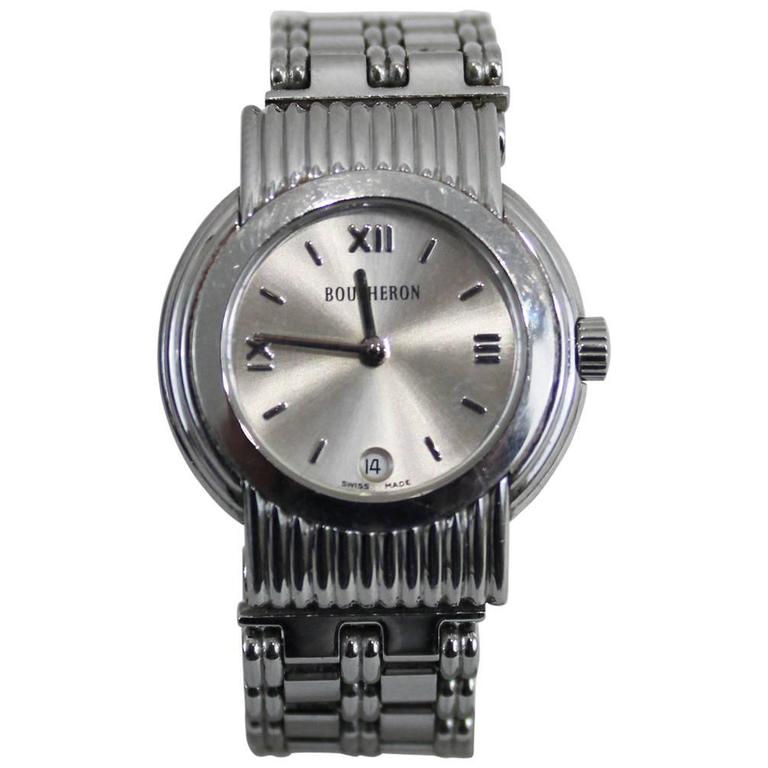 Boucheron Reflet Solis watch with 4 leather Bands at 1stDibs ...