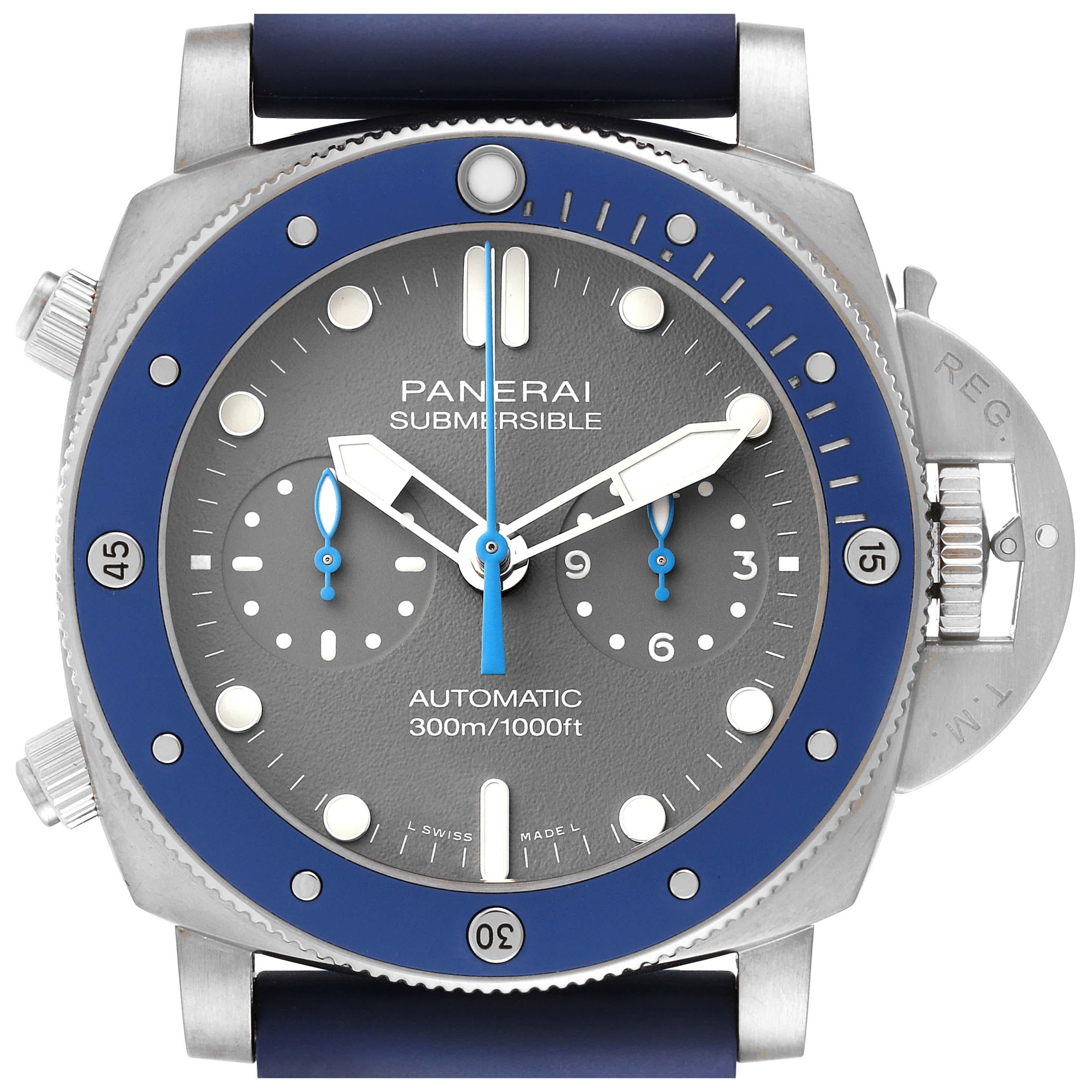 Panerai Titanium Luminor Chronograph Automatic Wristwatch PAM 52 at ...