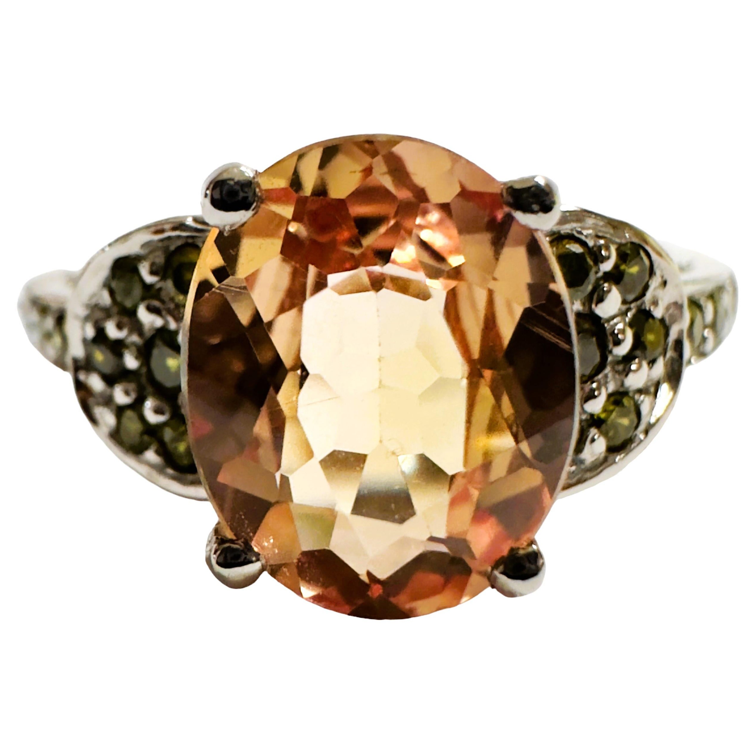 New Nigerian IF 2.1Ct Orange Champagne Morganite and Yellow Sapphire ...