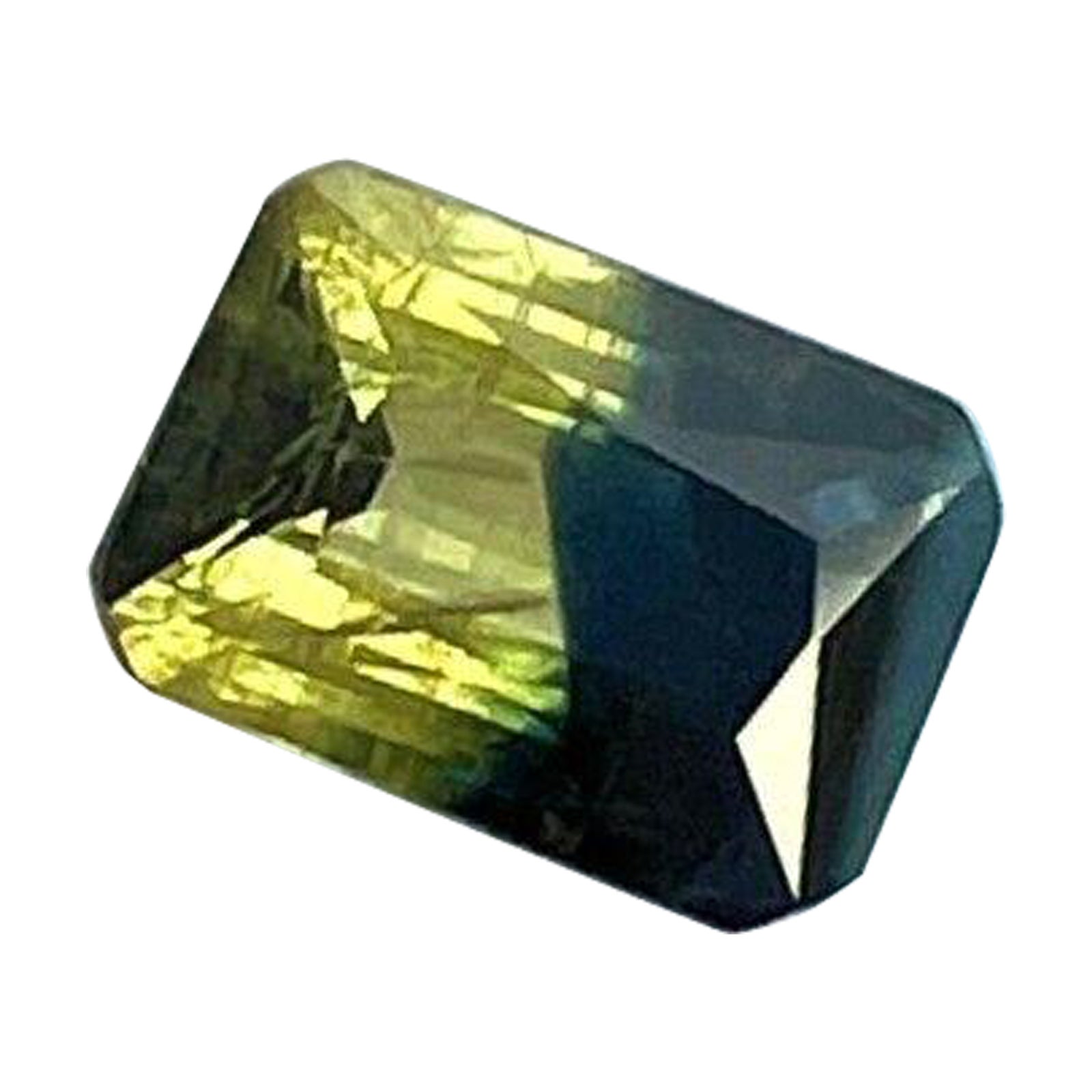 Unique 1.08ct Bi Colour Yellow Blue Sapphire Octagon Emerald Cut IGI ...