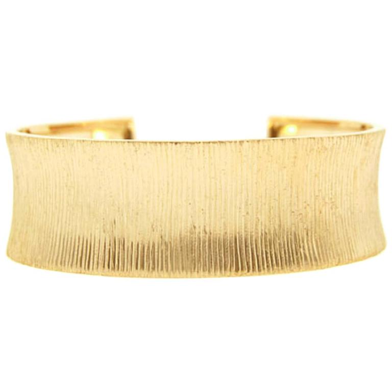 Gold Egyptian Open-Cuff Bangle For Sale at 1stDibs