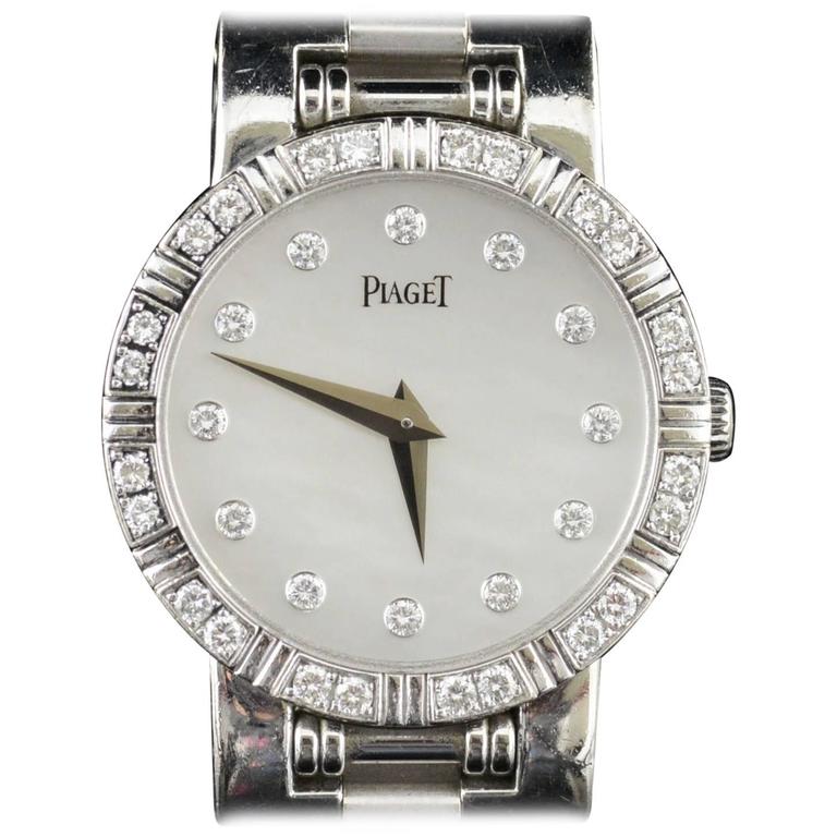 Diamond Dial and Diamond Bezel Piaget Dancer Gold Ladies Watch at ...