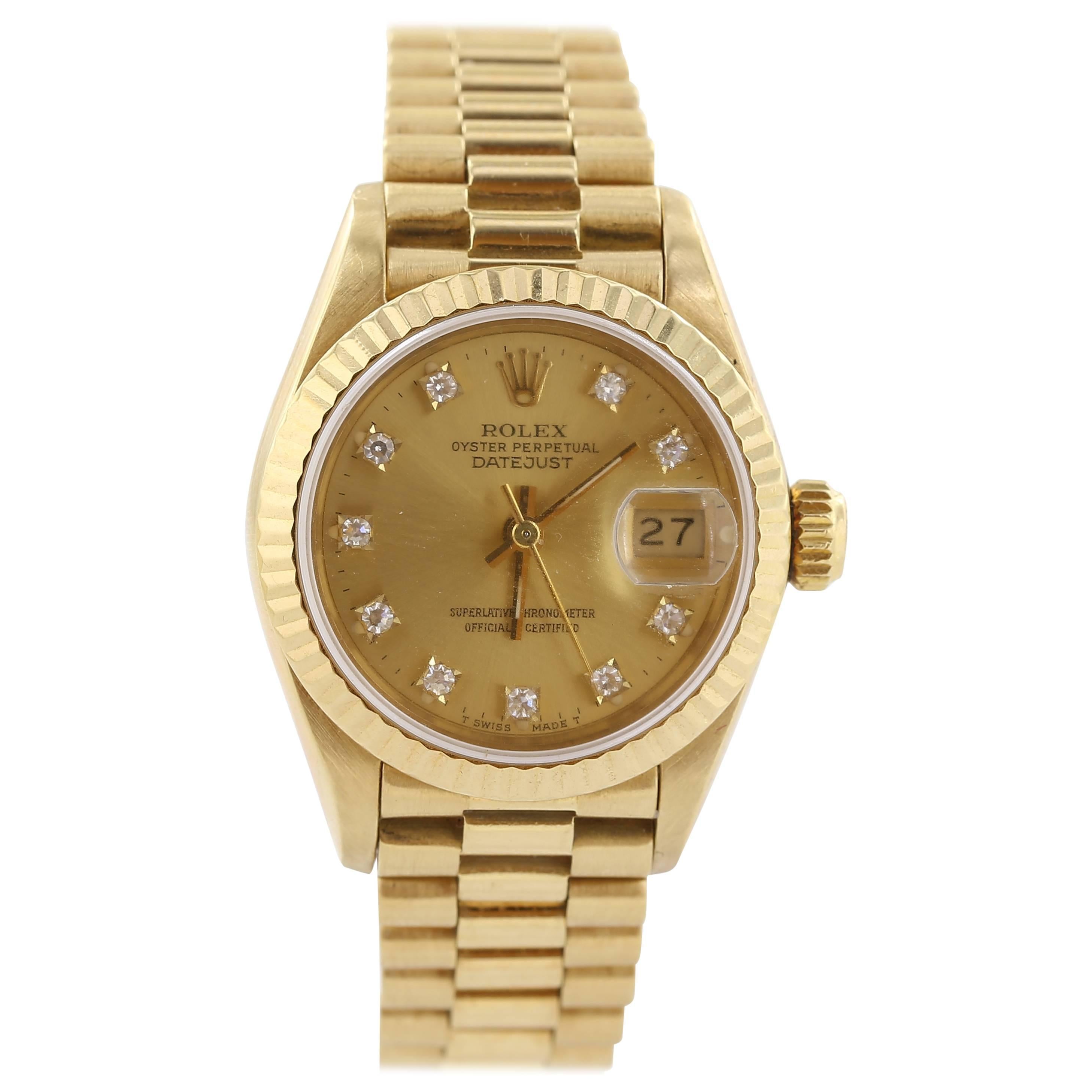 Rolex Datejust 18kt. Yellow Gold at 1stDibs
