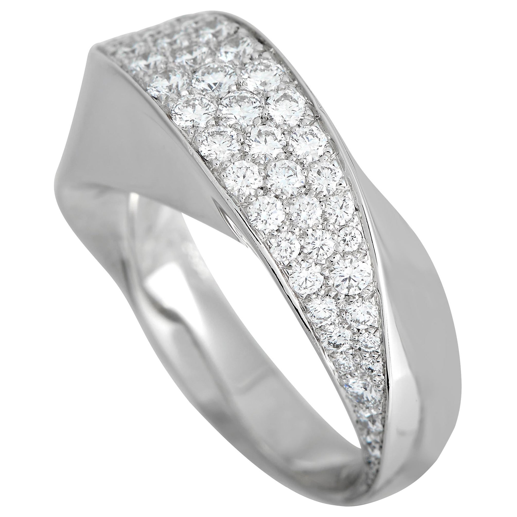 Cartier Coup d'clat de Cartier 18K White Gold 1.04ct Diamond Ring CA05 ...