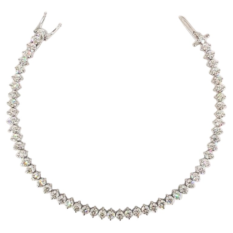 18ct White Gold Diamond Tennis Bracelet For Sale At 1stdibs