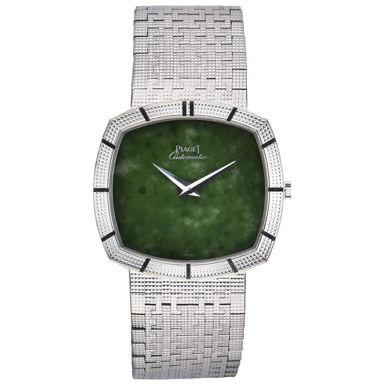 Piaget 18K White Gold Jade Dial Automatic Wristwatch at 1stDibs ...