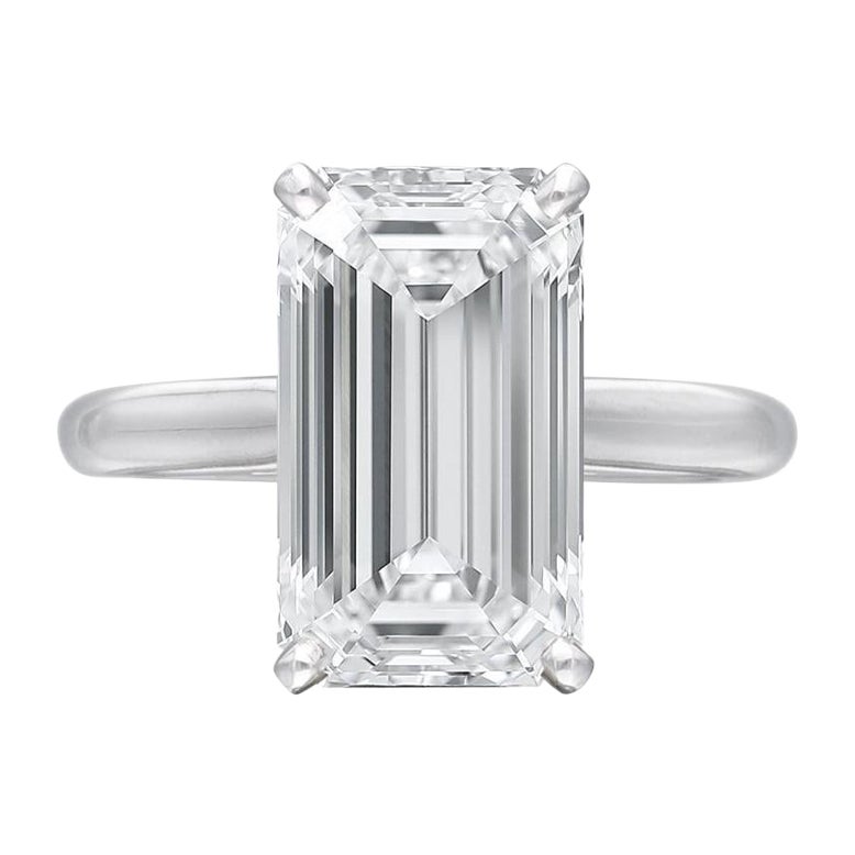 Golconda Type IIA GIA Certified 23 Carat Emerald Cut Diamond Ring For ...