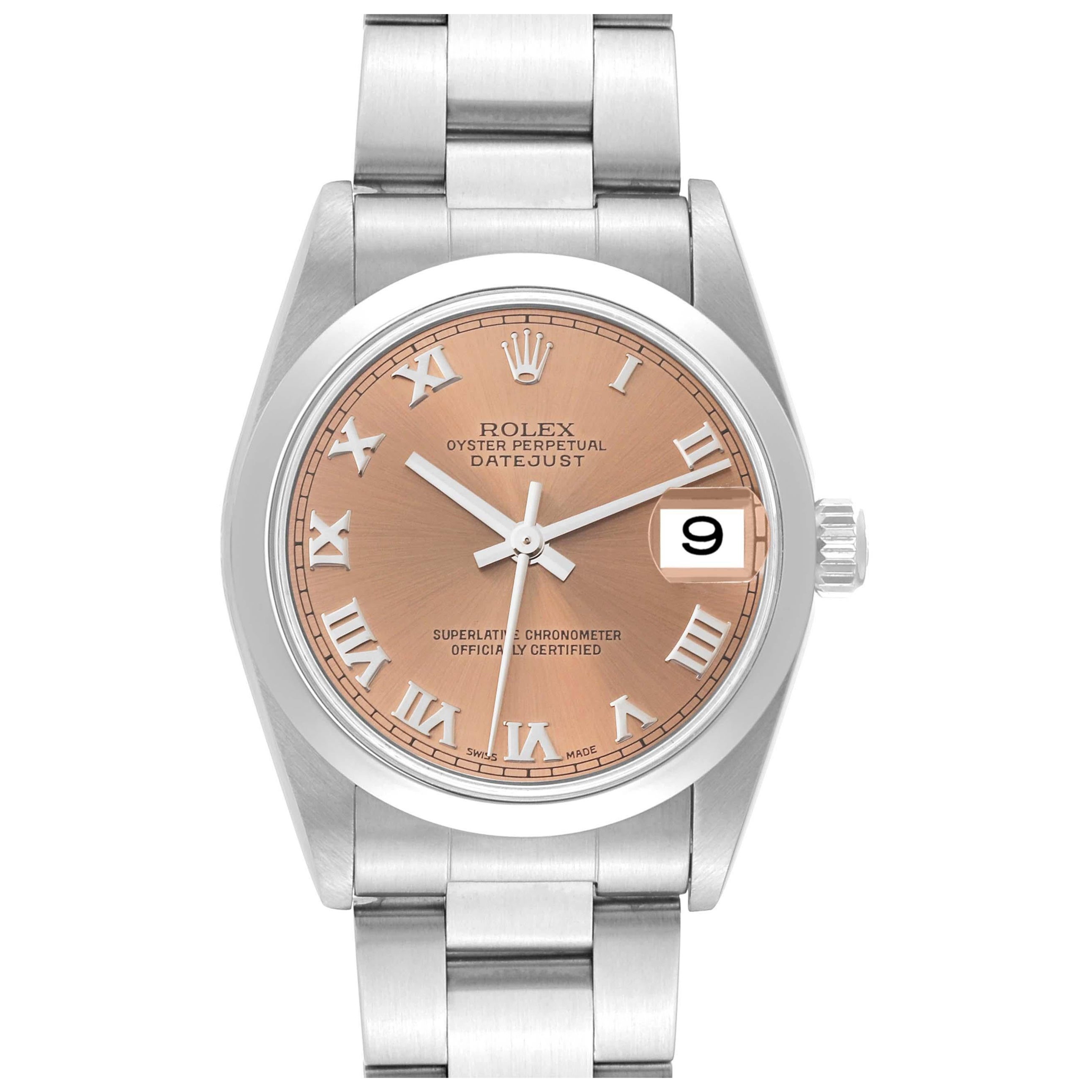 Rolex Date Salmon Dial Jubilee Bracelet Steel Ladies Watch 79190 Papers ...